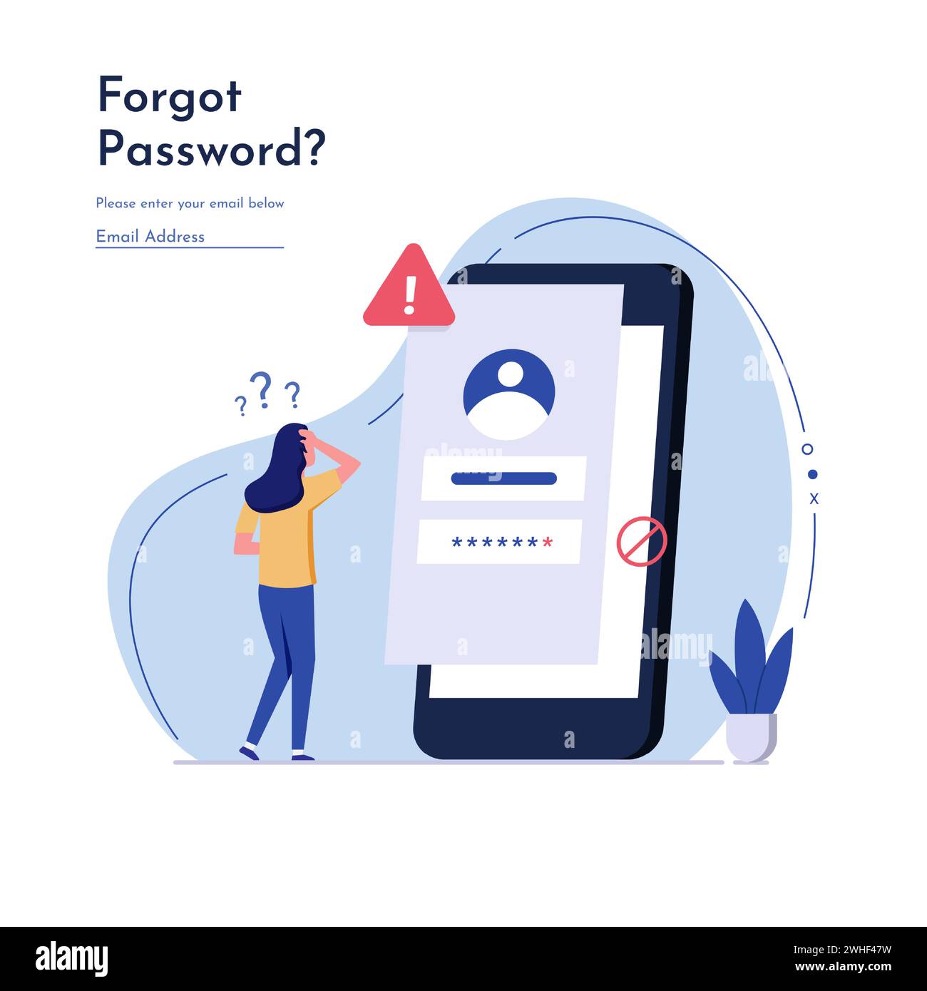 Forgotten password Stock Vector Images - Alamy