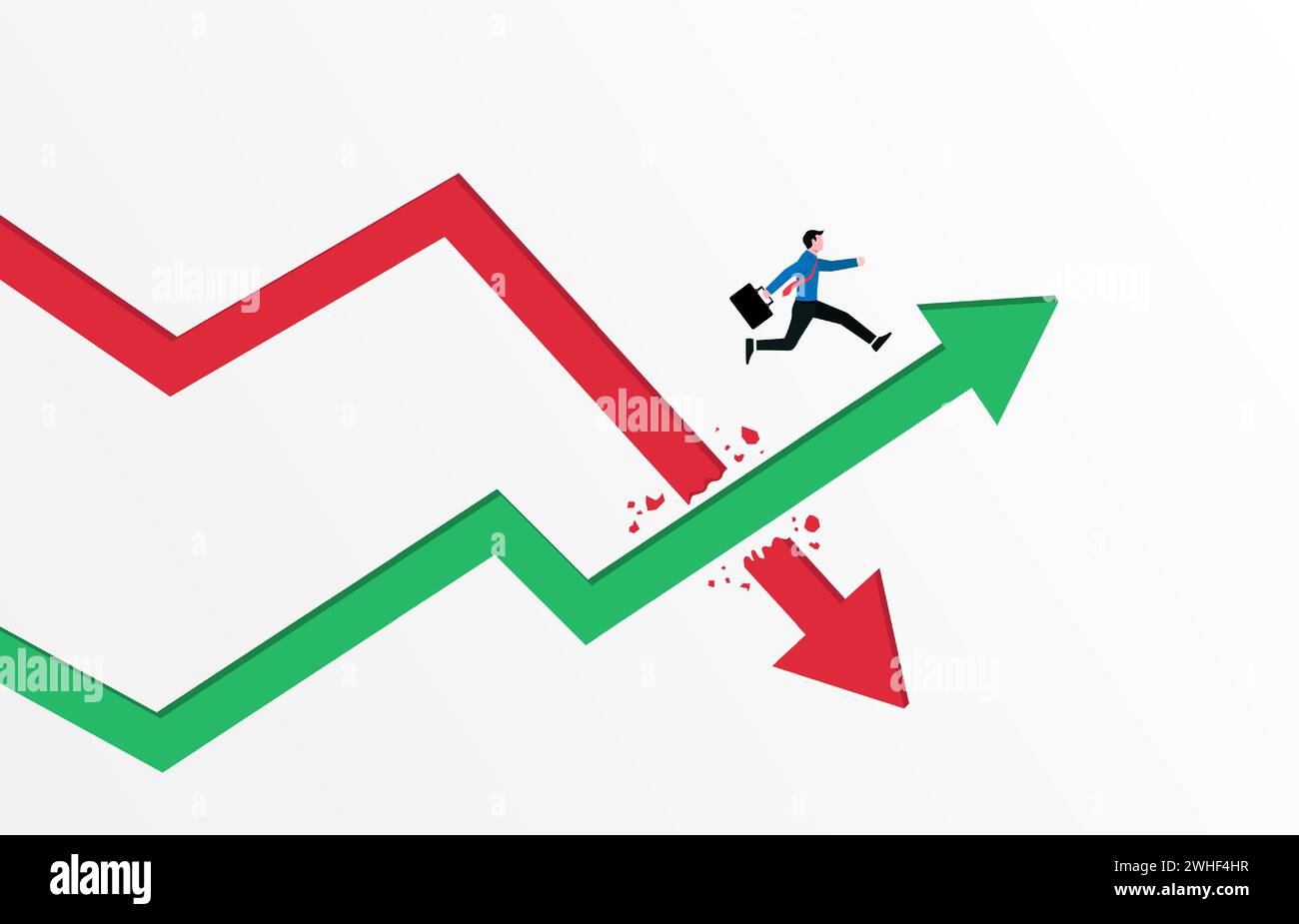 Growth graph arrow over Stock Vector Images - Alamy