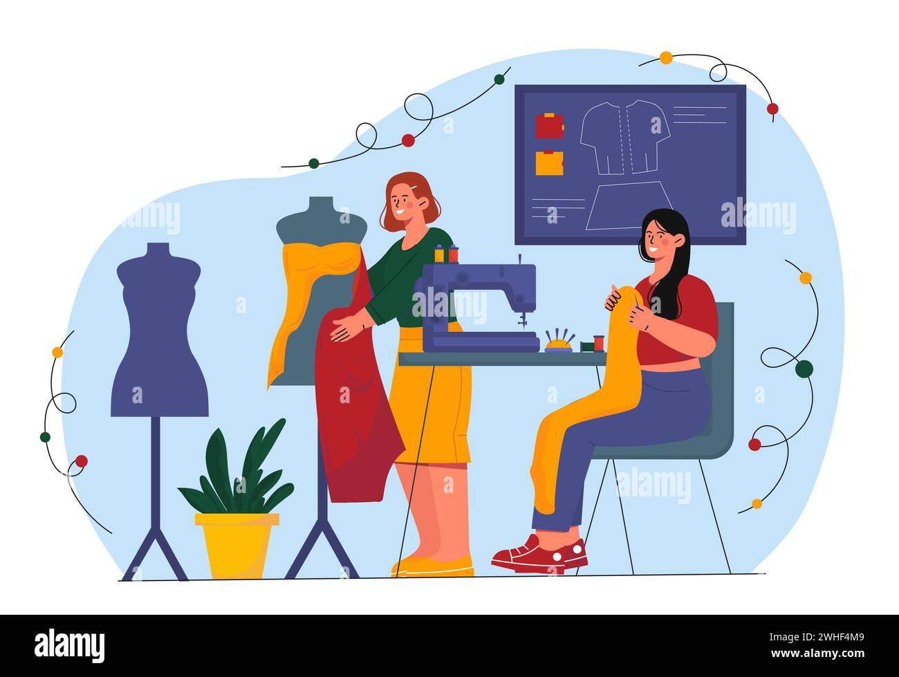 Sewing clothes vector concept Stock Vector Image & Art - Alamy