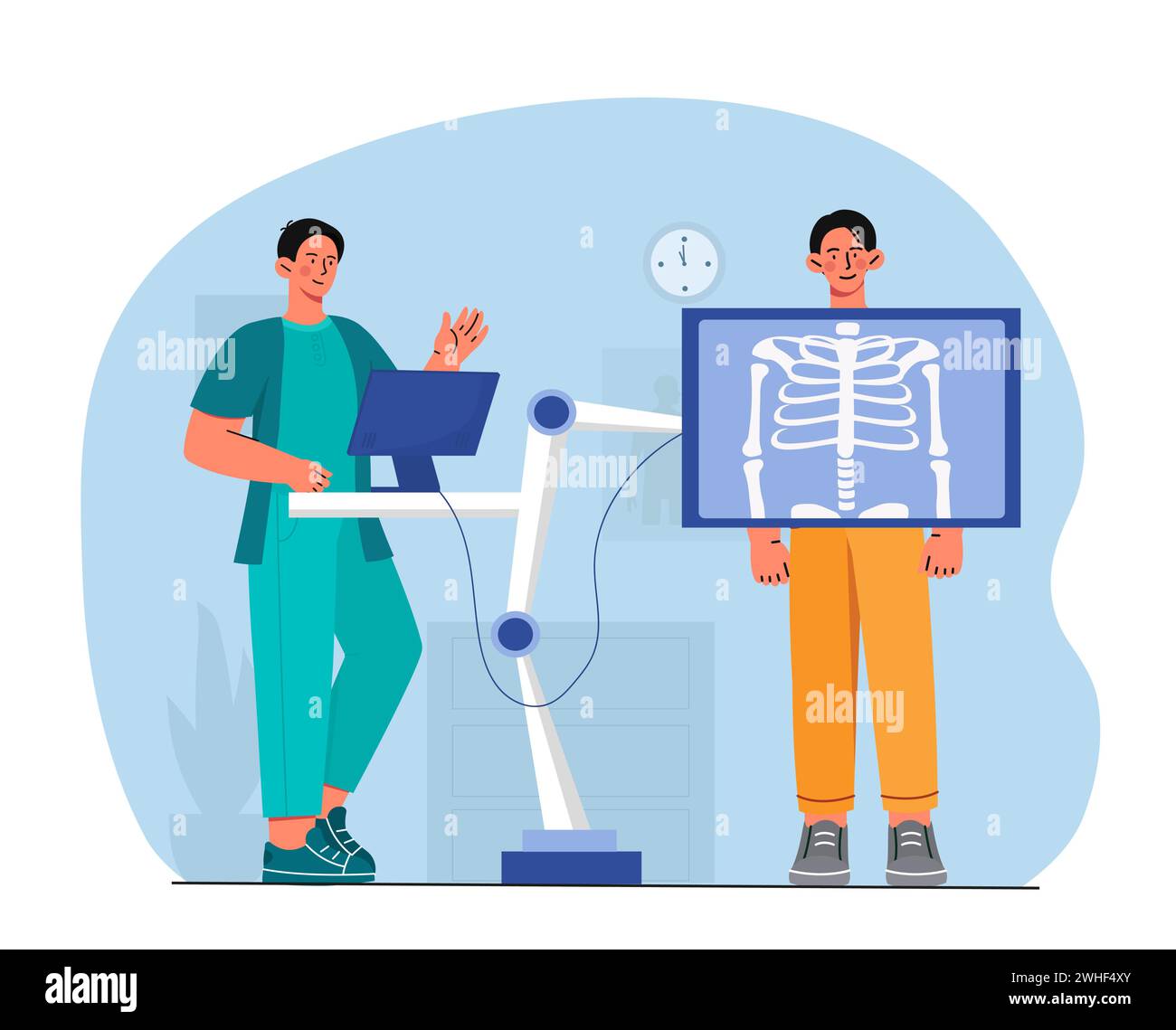 X ray medical diagnostics vector concept Stock Vector Image & Art - Alamy