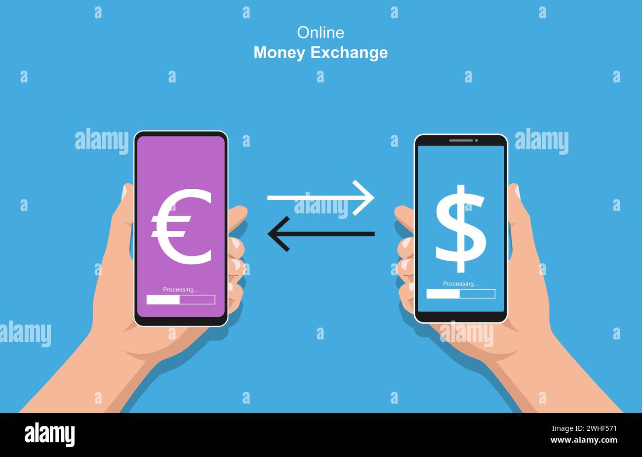 Hands holding smartphone doing transactions concept. Online money ...