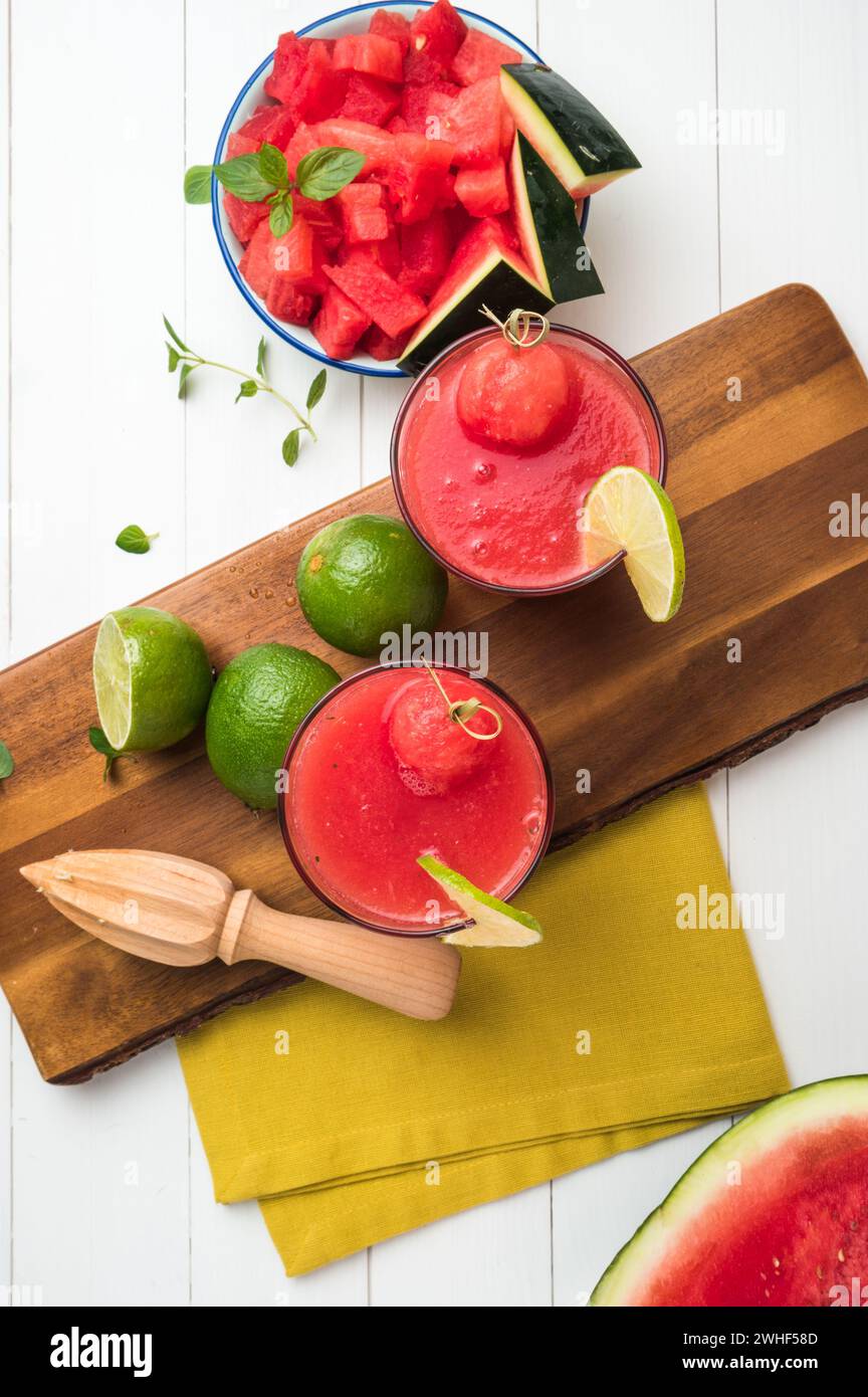 Watermelon juice drink hi-res stock photography and images - Alamy