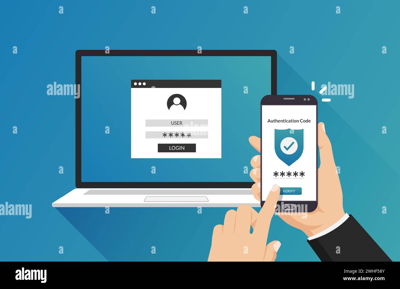 Authentication Security Concept Vector Illustration Identity
