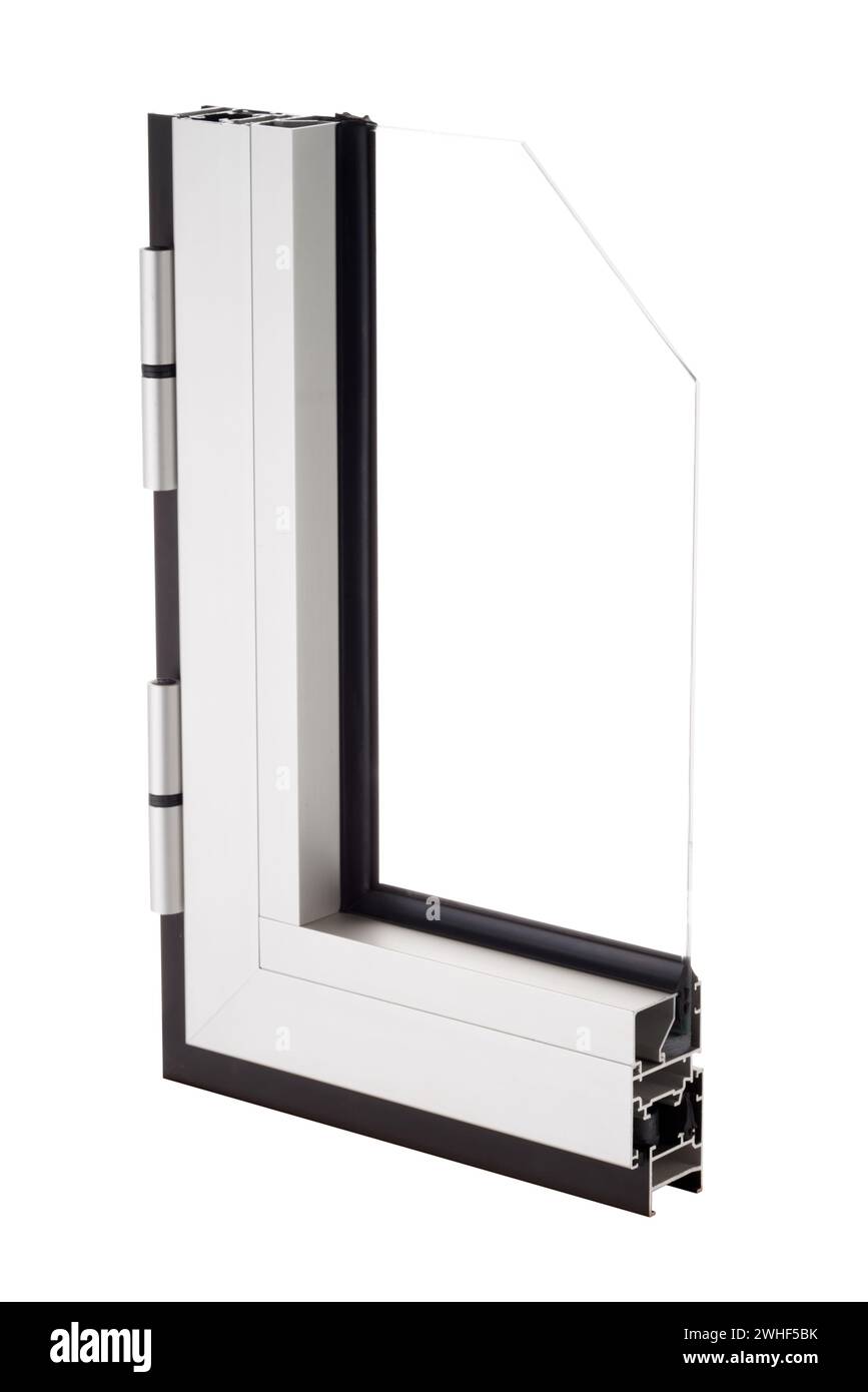 Aluminium window sample Stock Photo - Alamy
