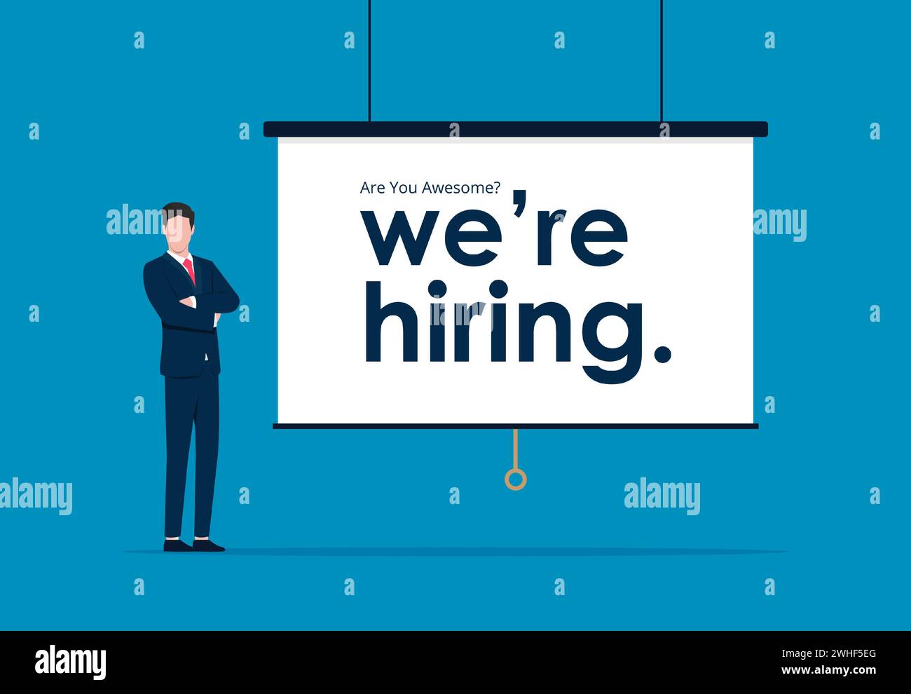 We are hiring design. Business recruiting concept vector illustration ...