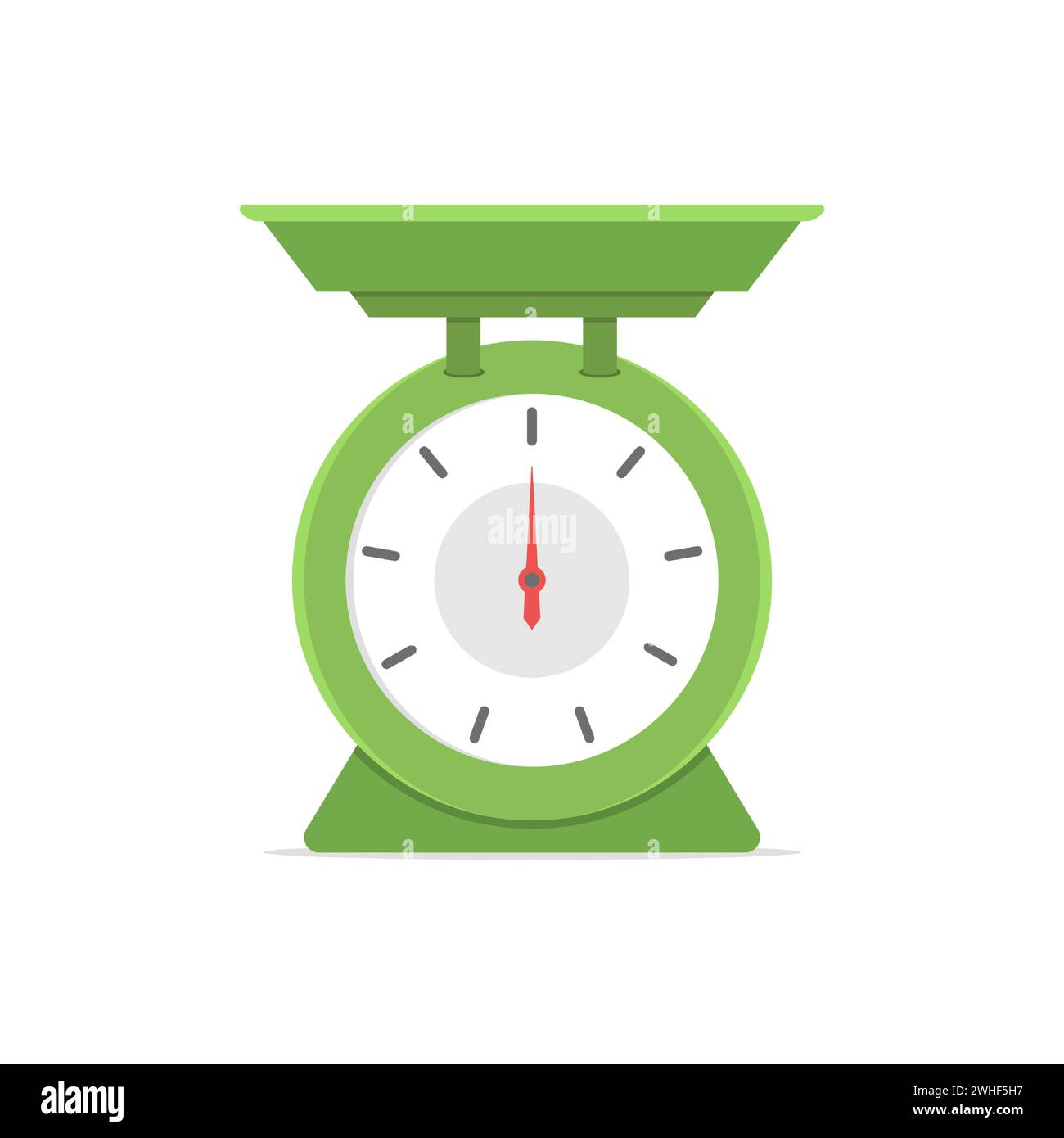 Analogue kitchen scale isolated with white background Stock Vector ...