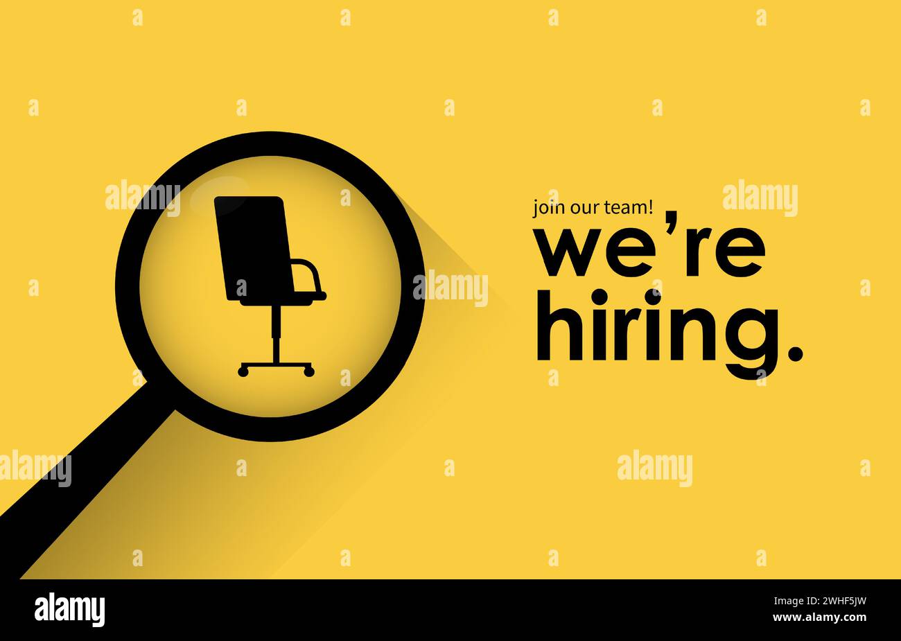 Hiring yellow office chair Stock Vector Images - Alamy