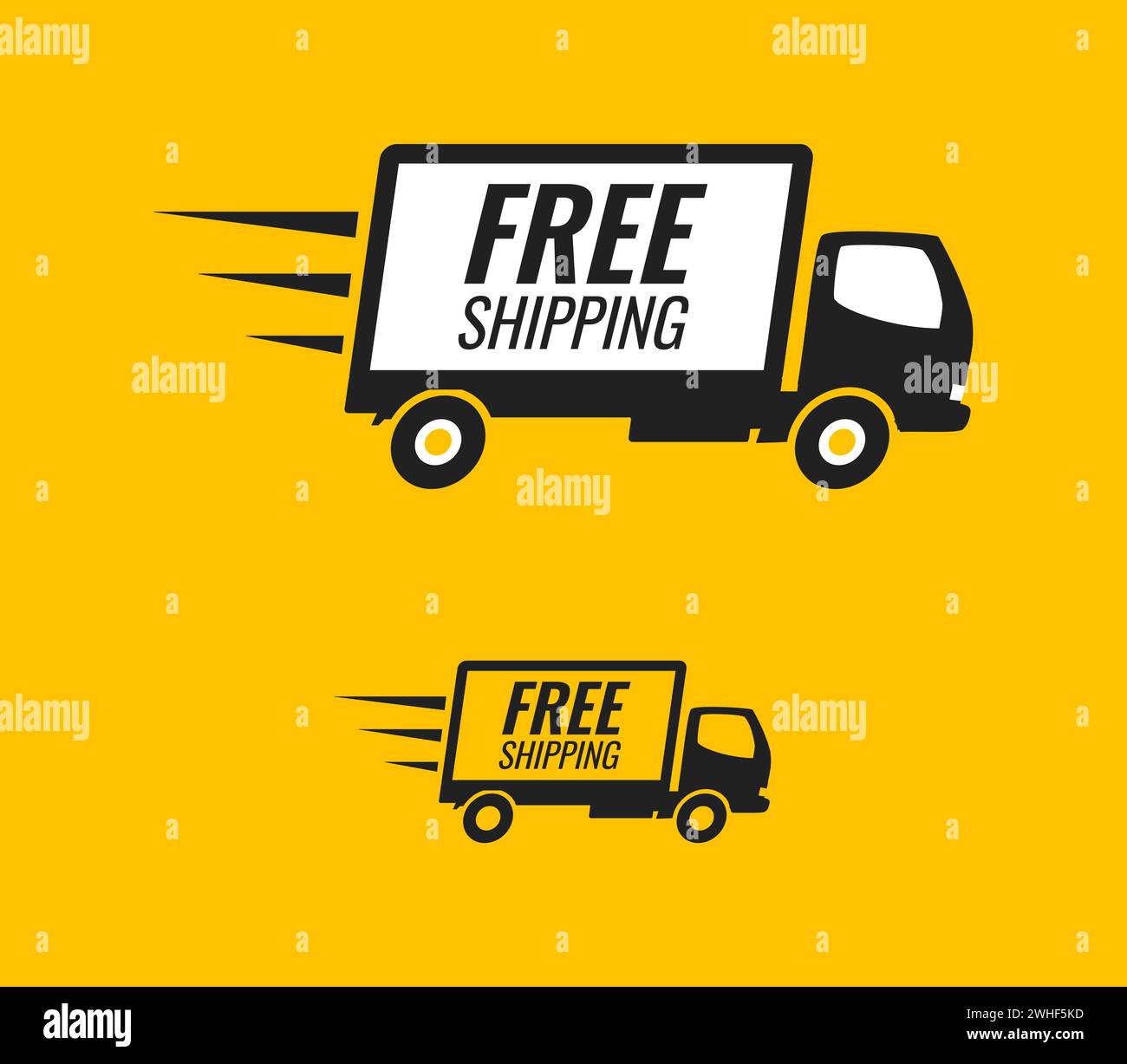 Free delivery symbol truck freight vector icon Stock Vector Image & Art ...