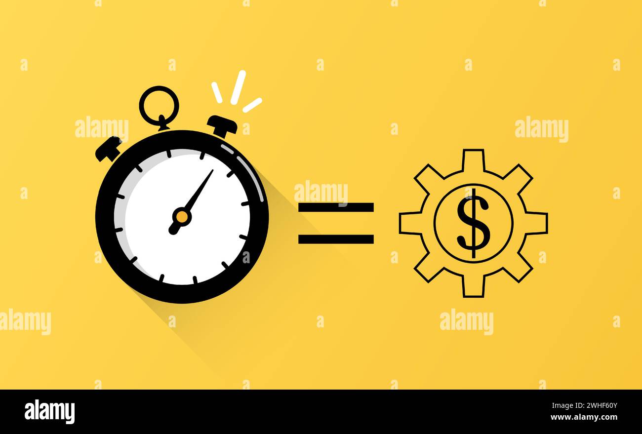 time is money concept with clock symbol vector Stock Vector Image & Art ...