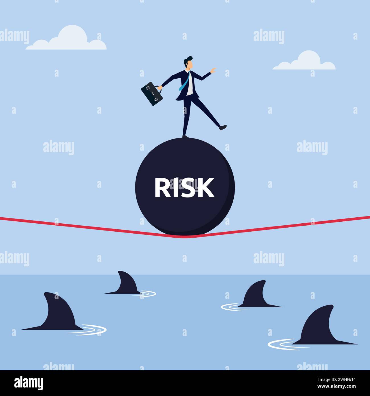 Risk taker concept for success vector illustration Stock Vector Image ...