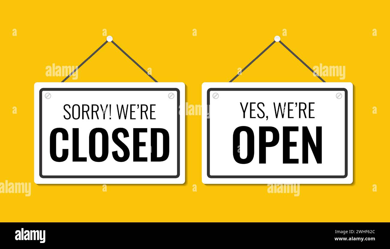 Yes banner in window Stock Vector Images - Alamy