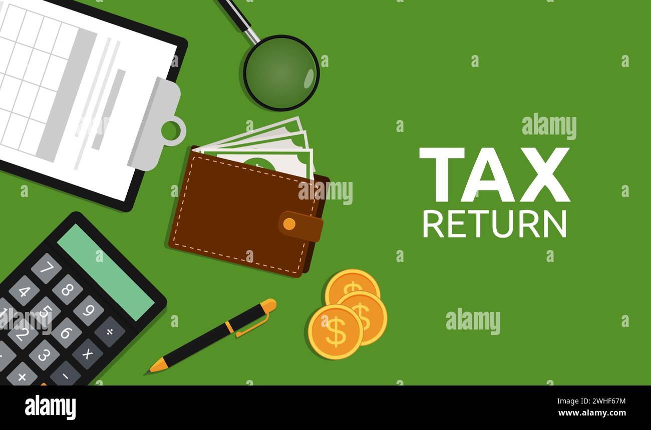 Tax return concept, taxes time vector illustration Stock Vector Image & Art - Alamy