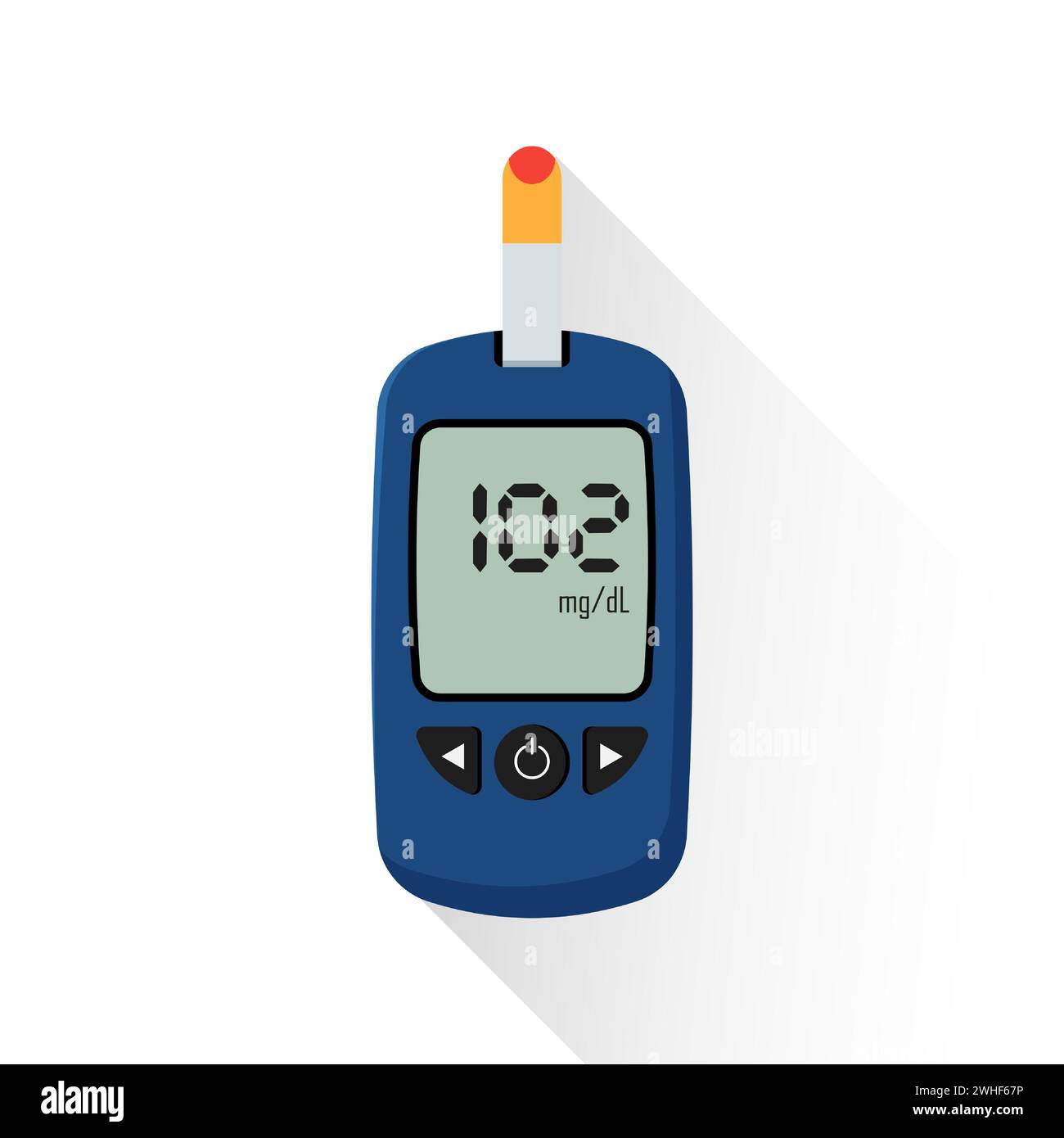 Medical measuring device icon, testing blood glucose vector Stock ...