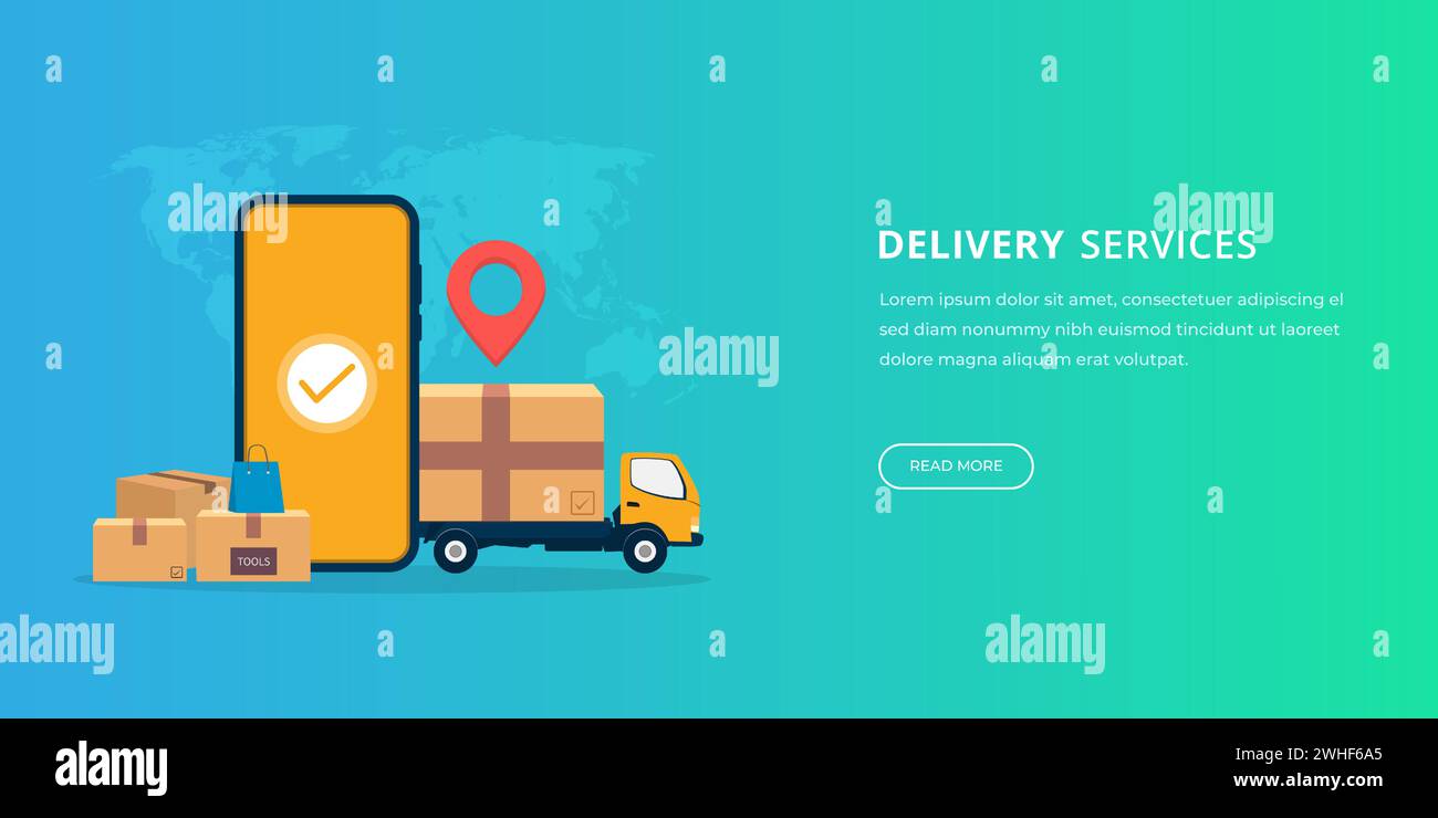 Delivery tracking system Stock Vector Images - Alamy
