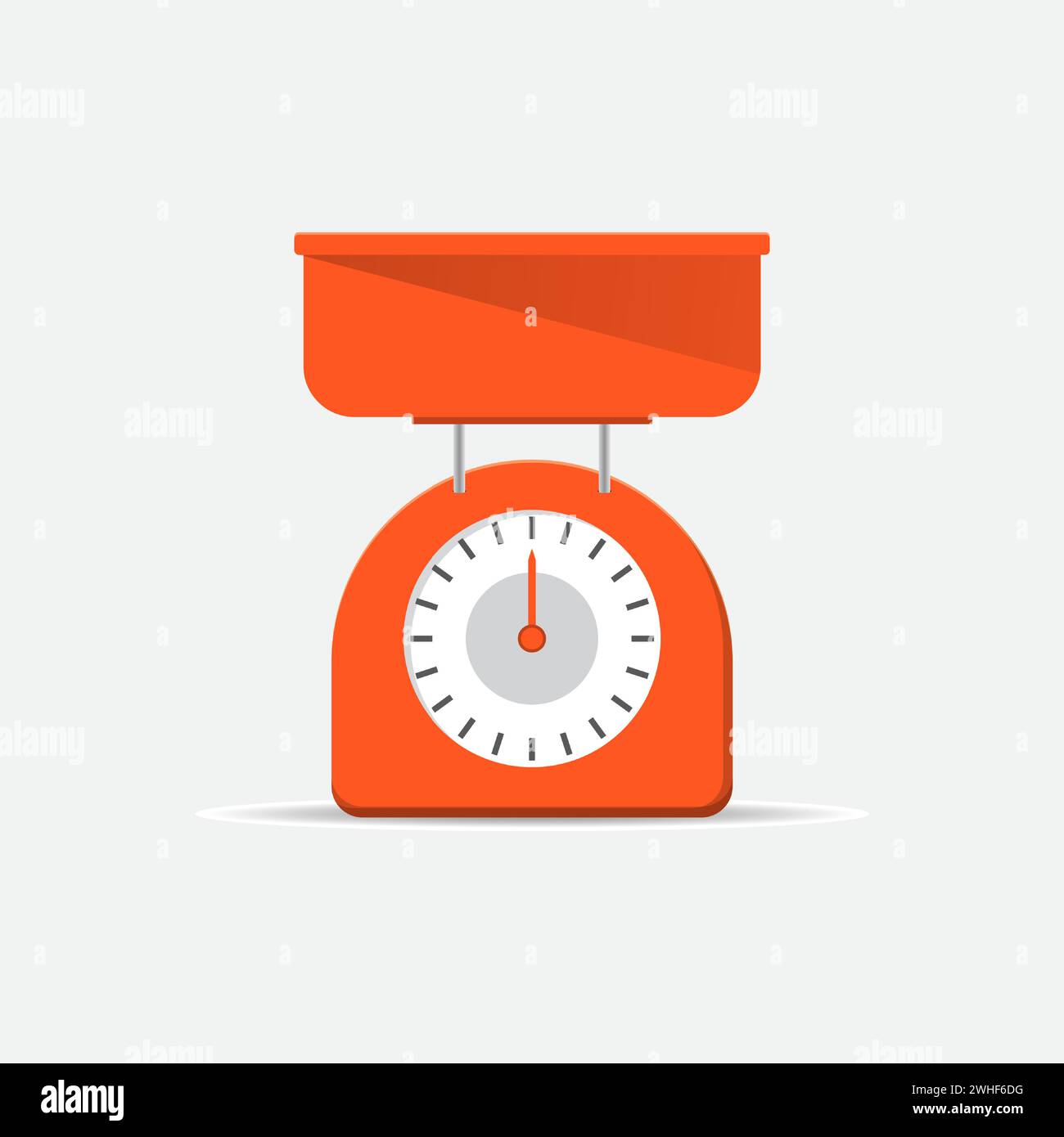 Analogue kitchen scale isolated with white background Stock Vector ...