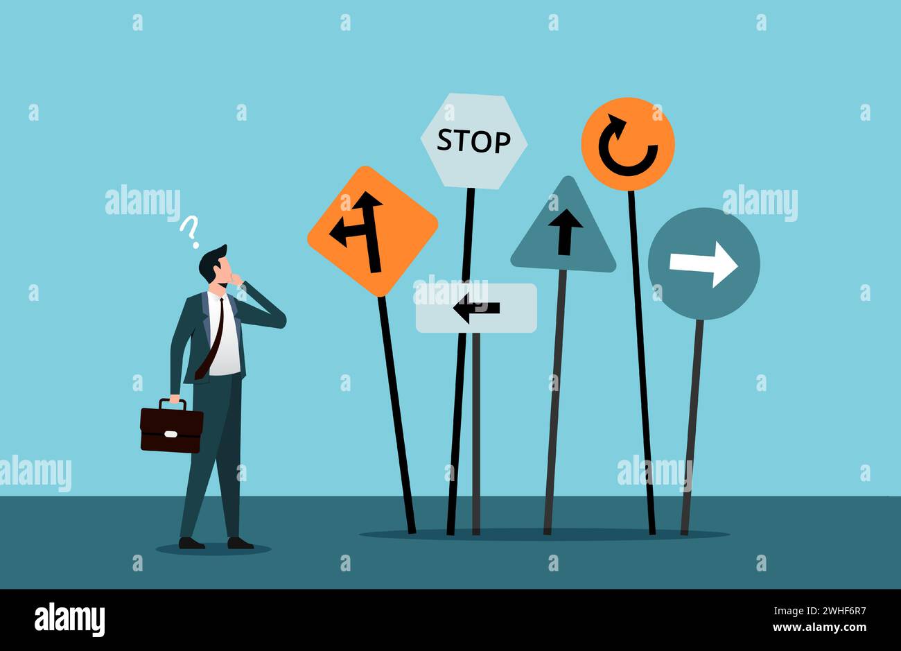 Business decision making, career path, choose the right way to success ... Business decision making, career path, choose the right way to success ...