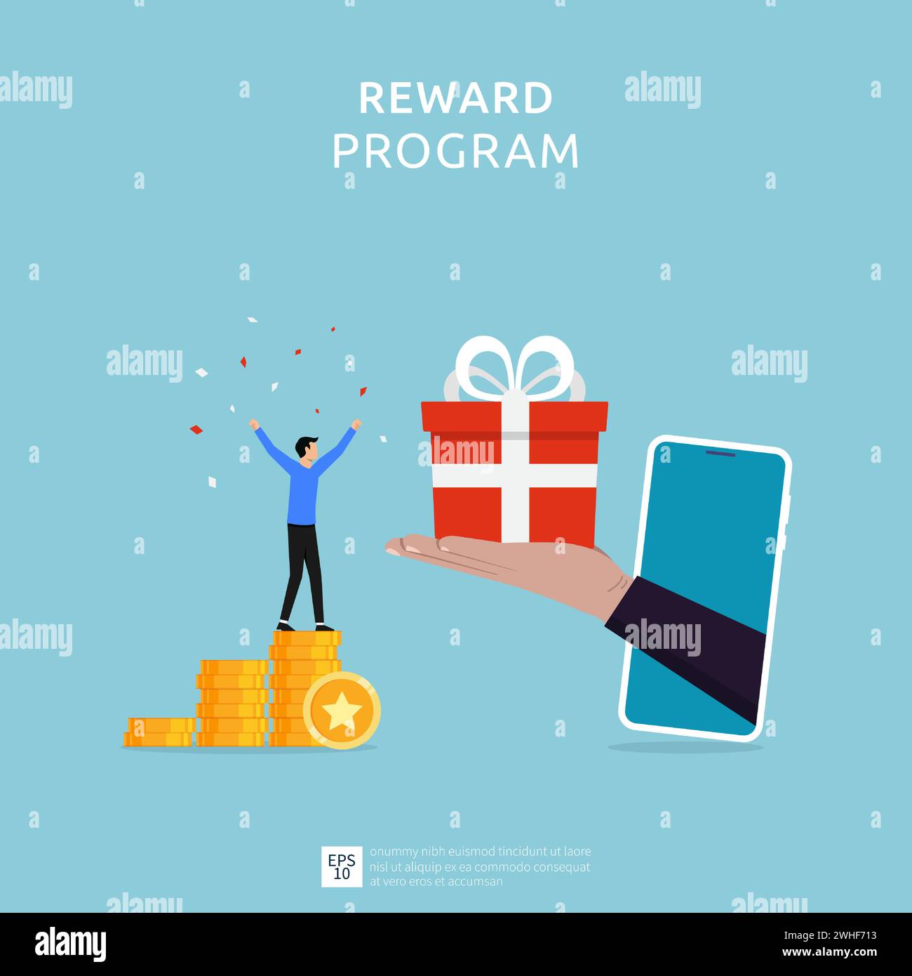 Rewards app advertisement Stock Vector Images - Alamy