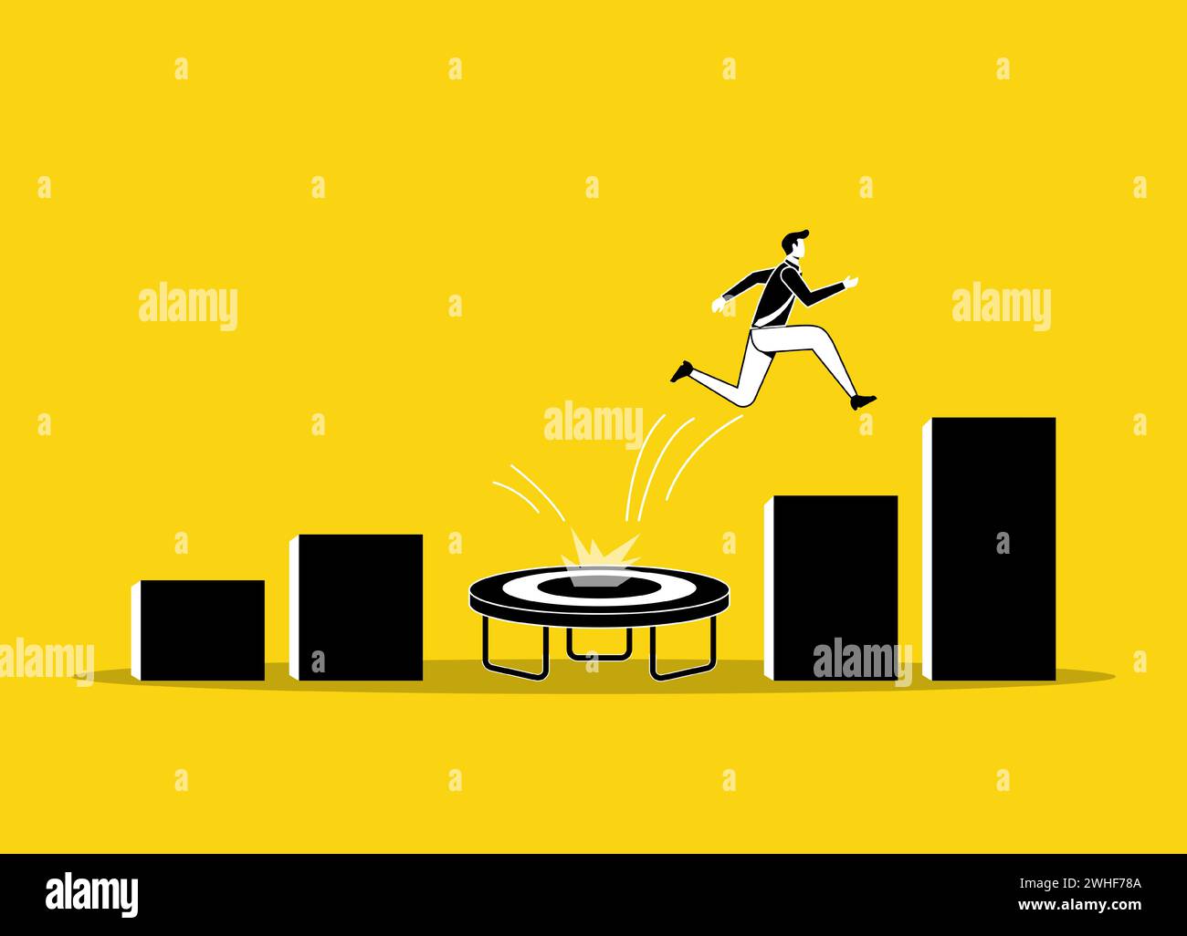High jump man back Stock Vector Images - Alamy