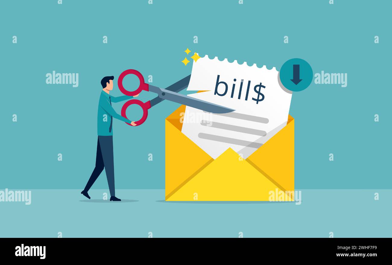 Cost cut or reduction concept. Business efficiency and cost ...