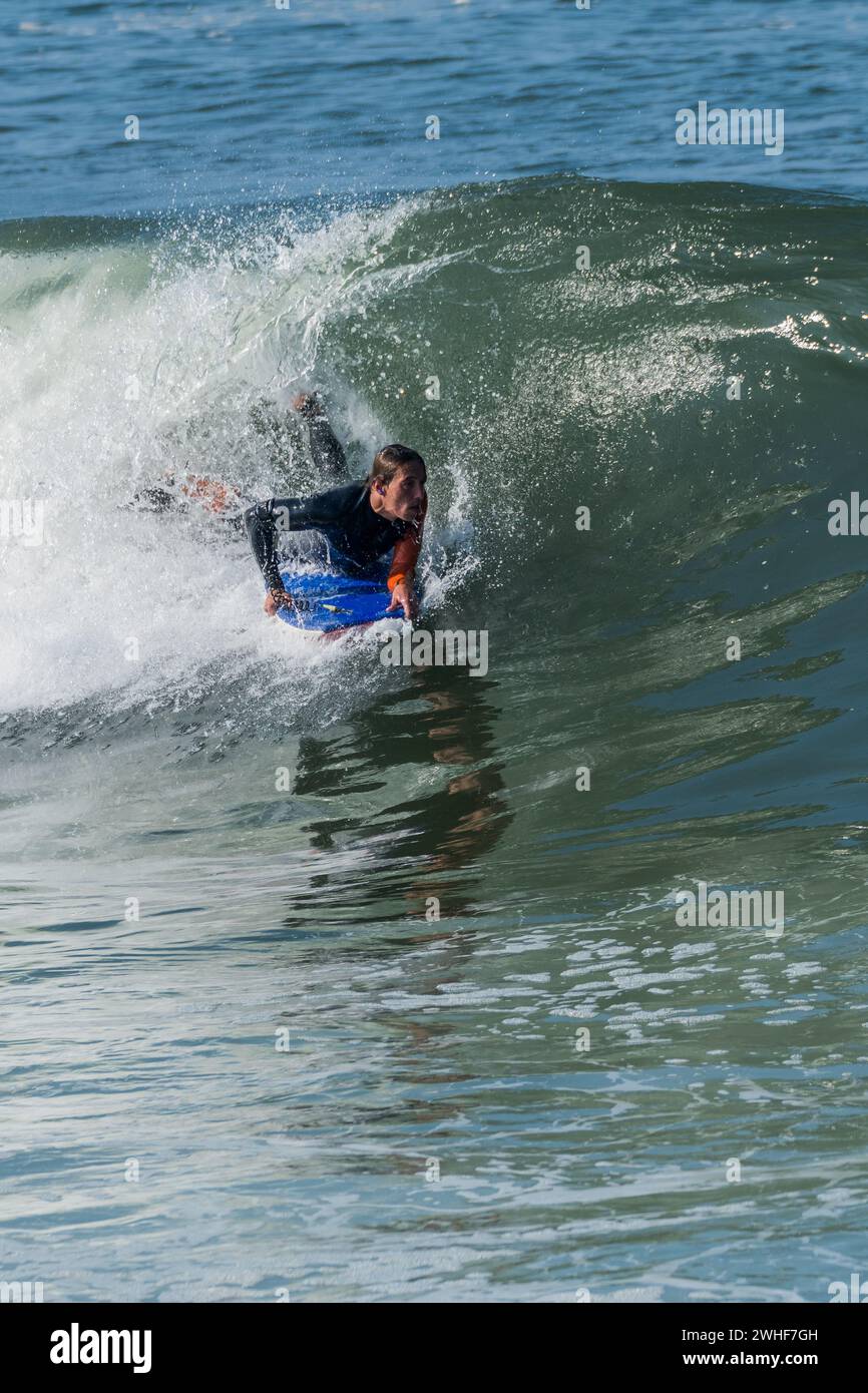 Bodyboarder in action Stock Photo - Alamy