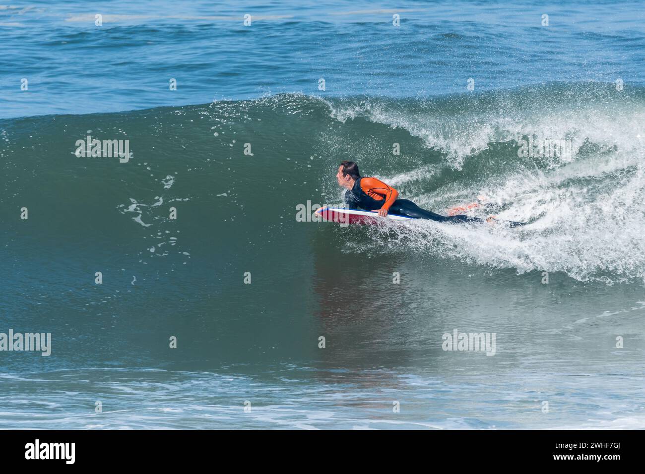 Bodyboarder in action Stock Photo - Alamy