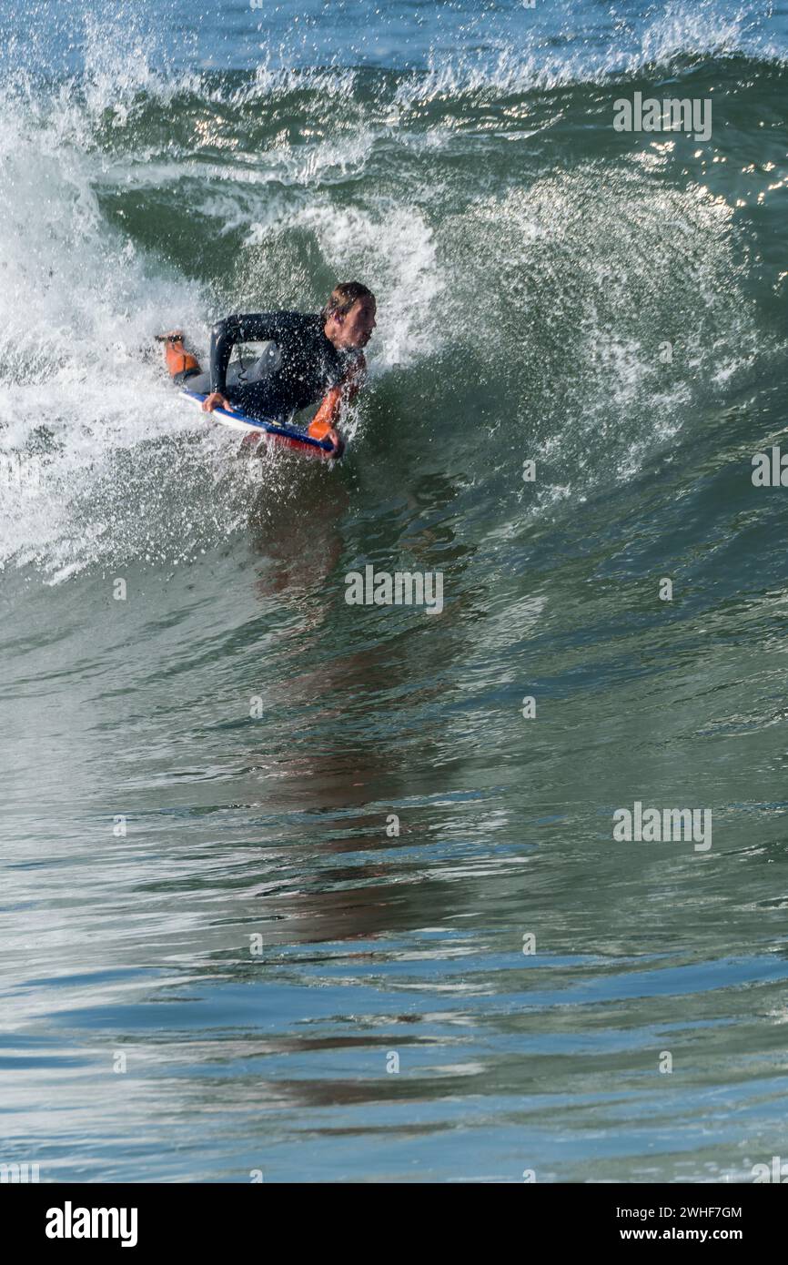 Bodyboarder in action Stock Photo - Alamy