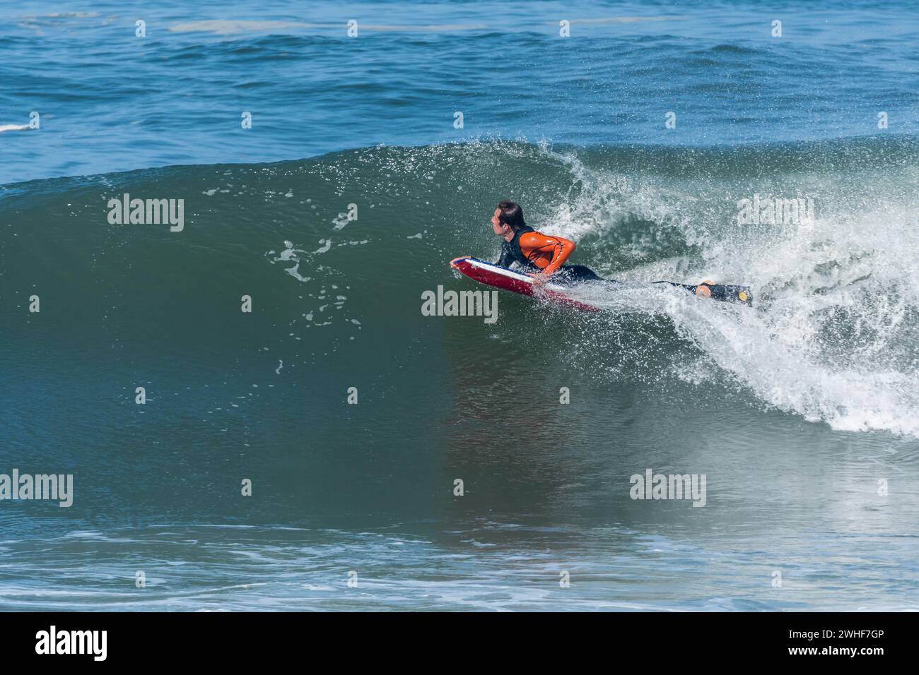 Bodyboarder in action Stock Photo - Alamy