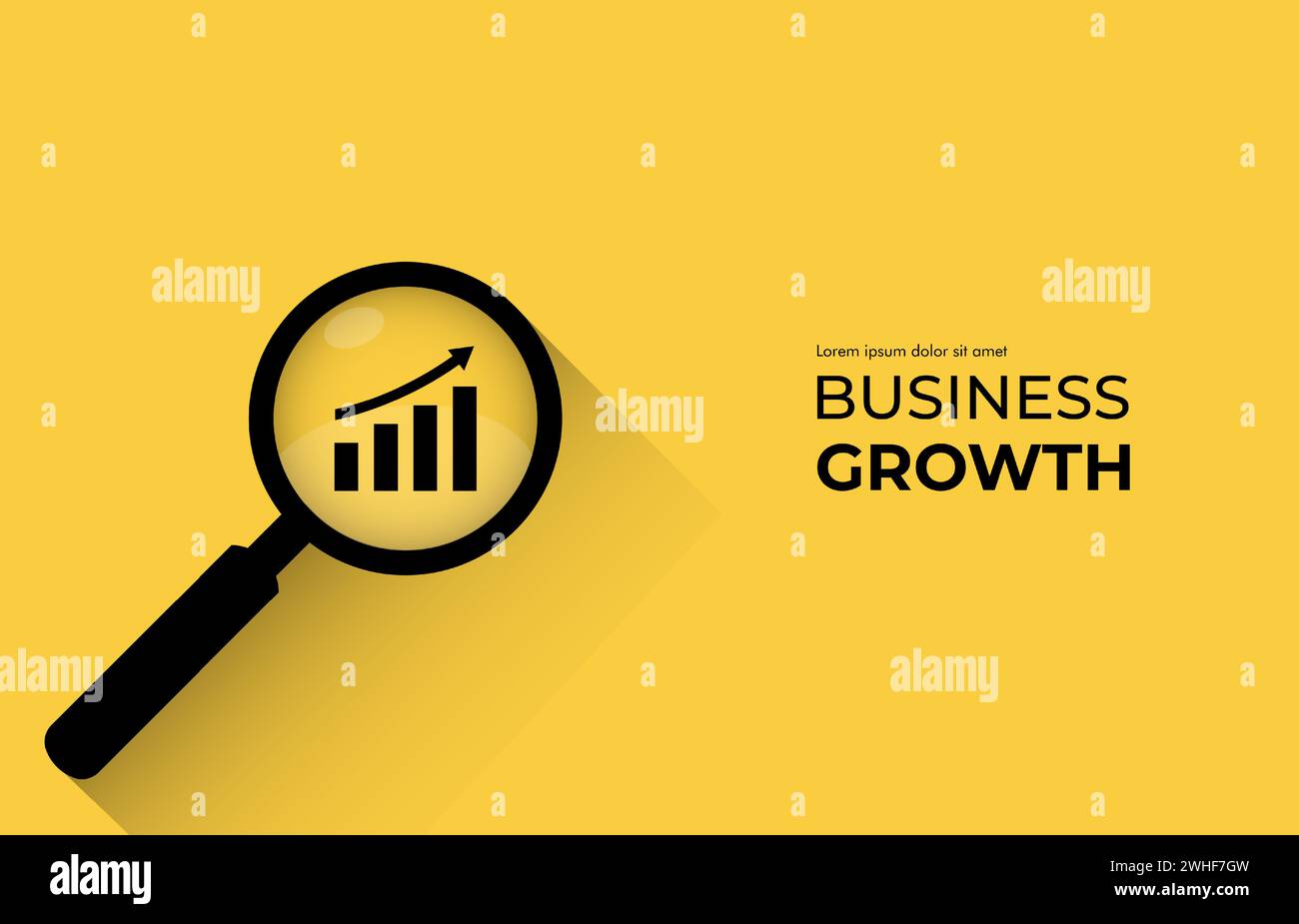 Business and financial growth banner with minimalist design Stock ...