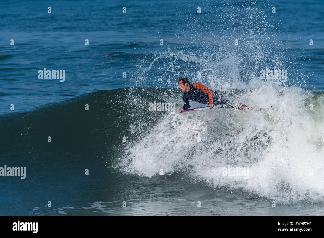Bodyboarder in action Stock Photo - Alamy