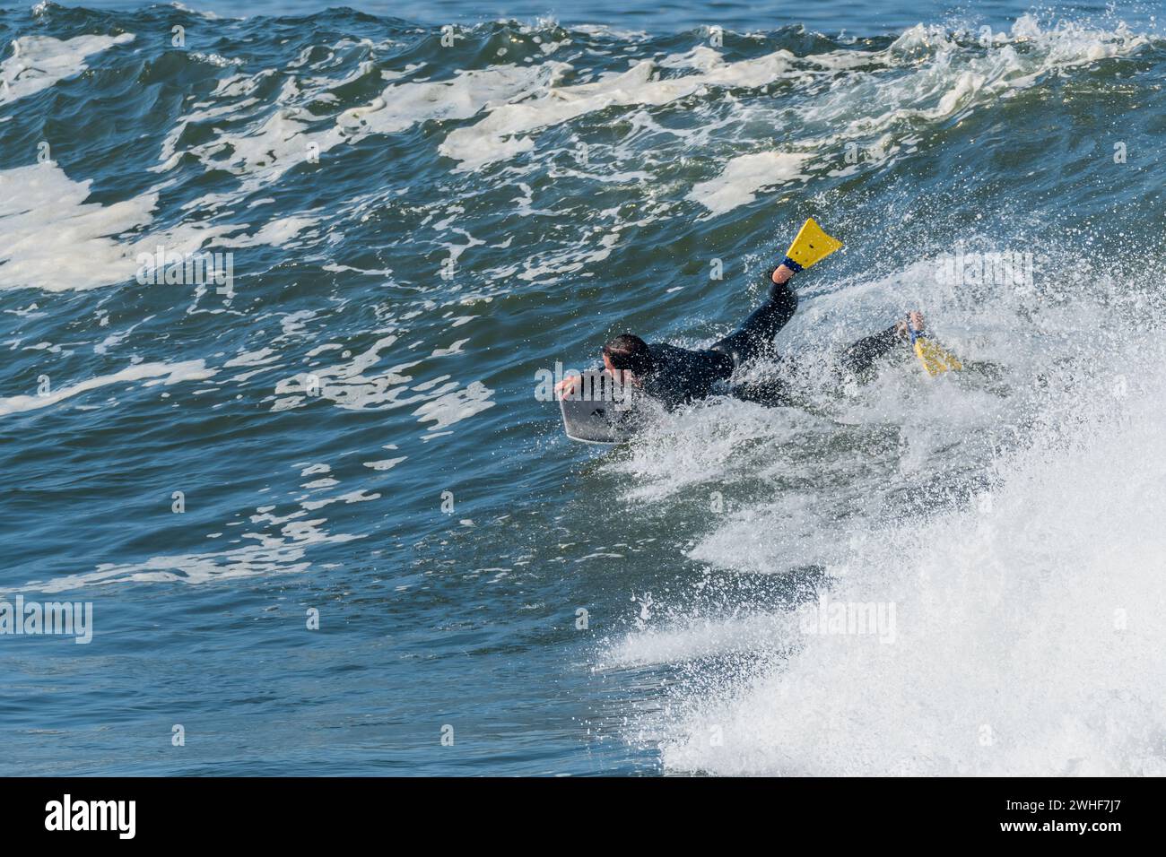 Bodyboarder in action Stock Photo - Alamy