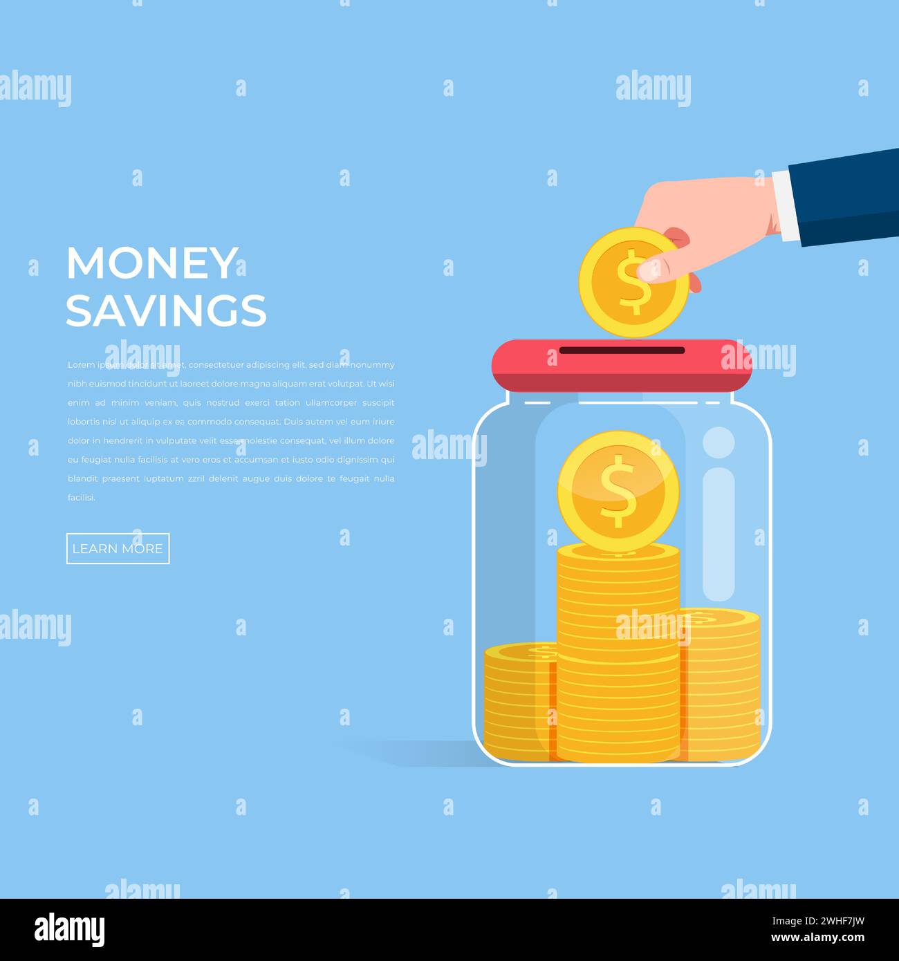 Money jar savings Stock Vector Images - Alamy