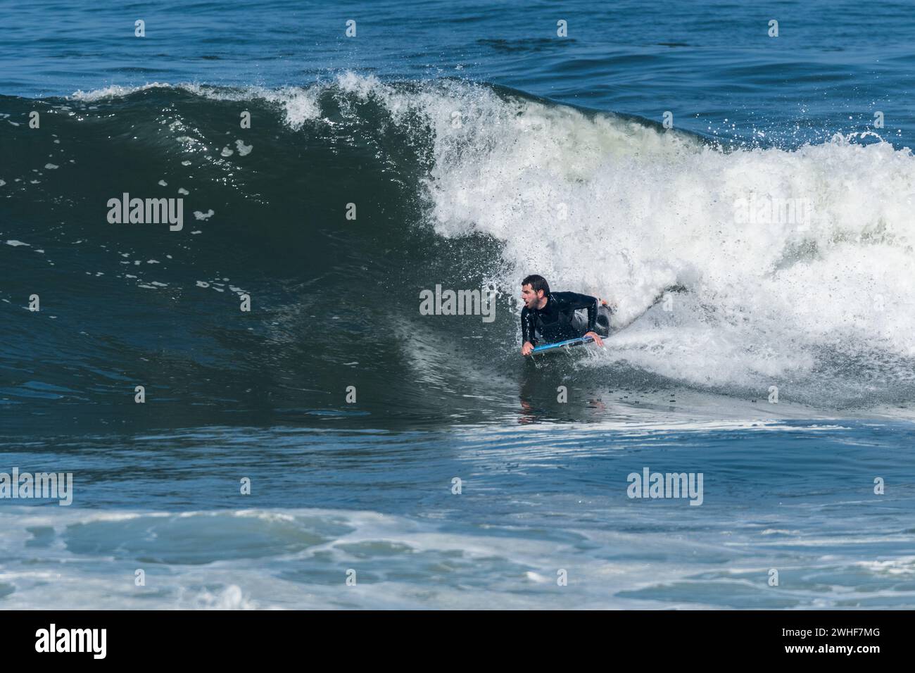 Bodyboarder in action Stock Photo - Alamy