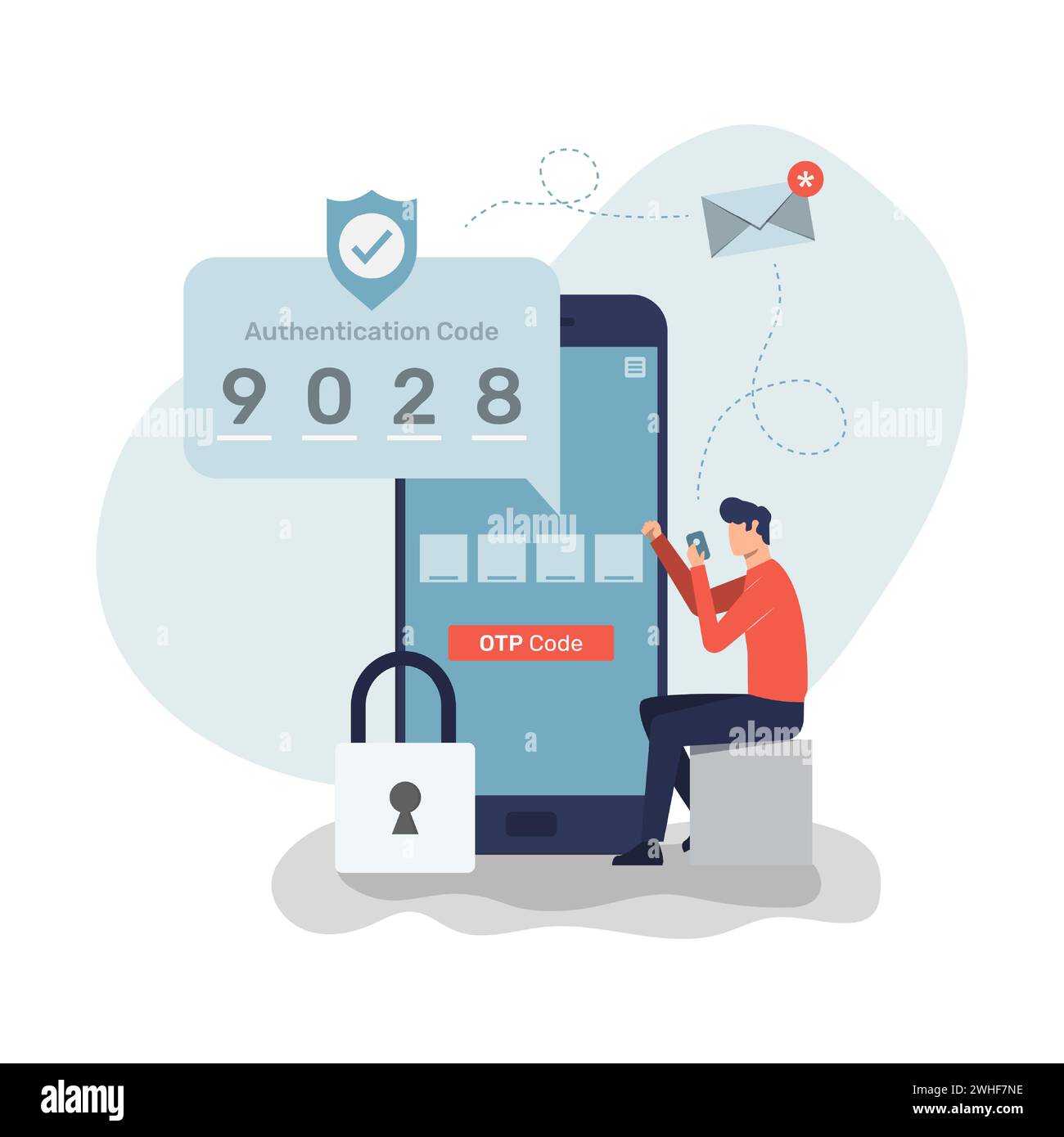 Two Factor Authentication Vector Vectors Cut Out Stock Images