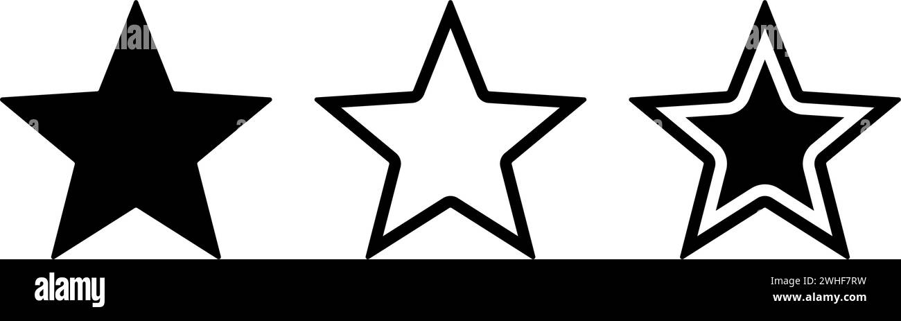 simple icon of star in black color Stock Vector Image & Art - Alamy