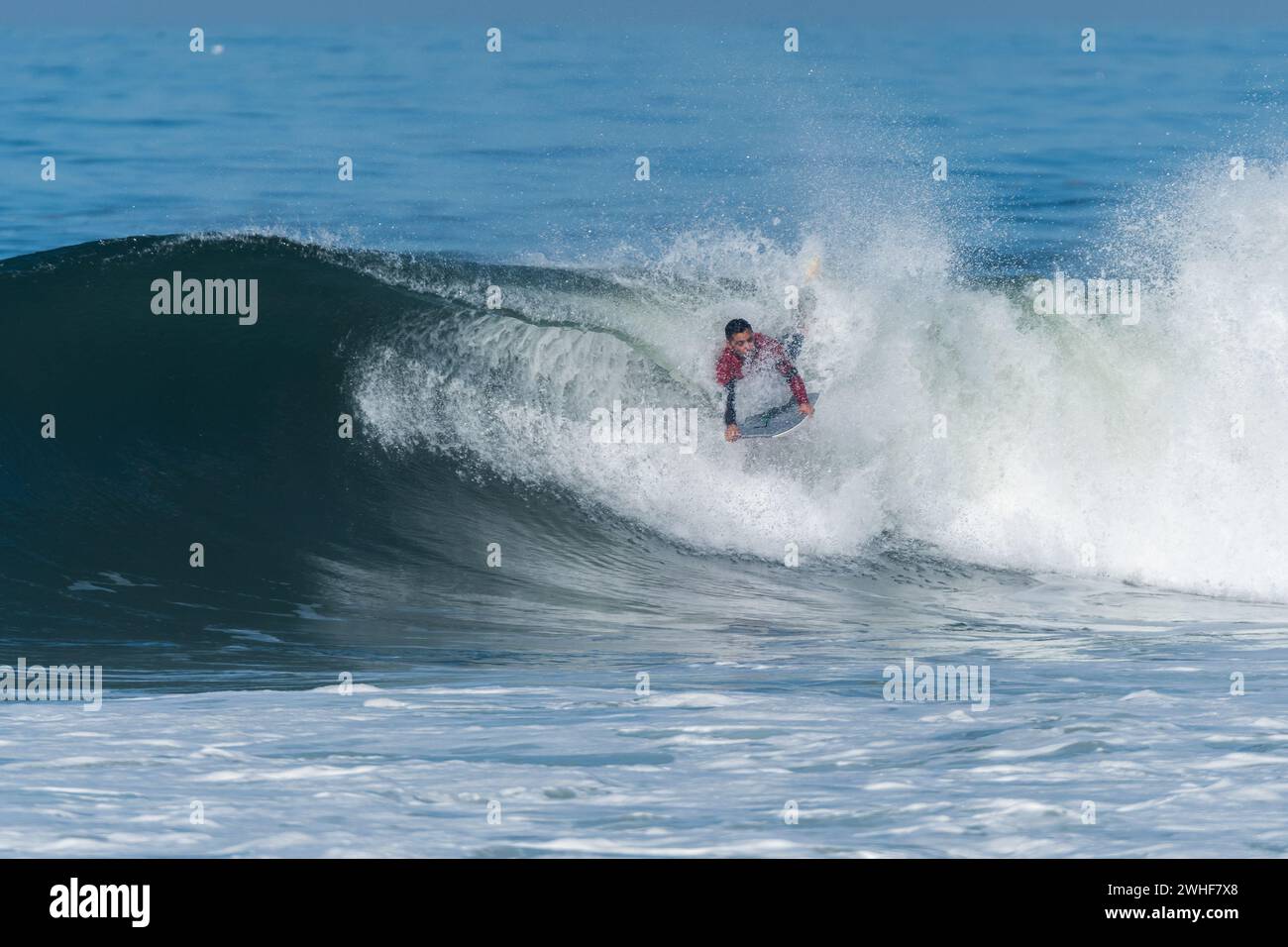 Bodyboarder in action Stock Photo - Alamy