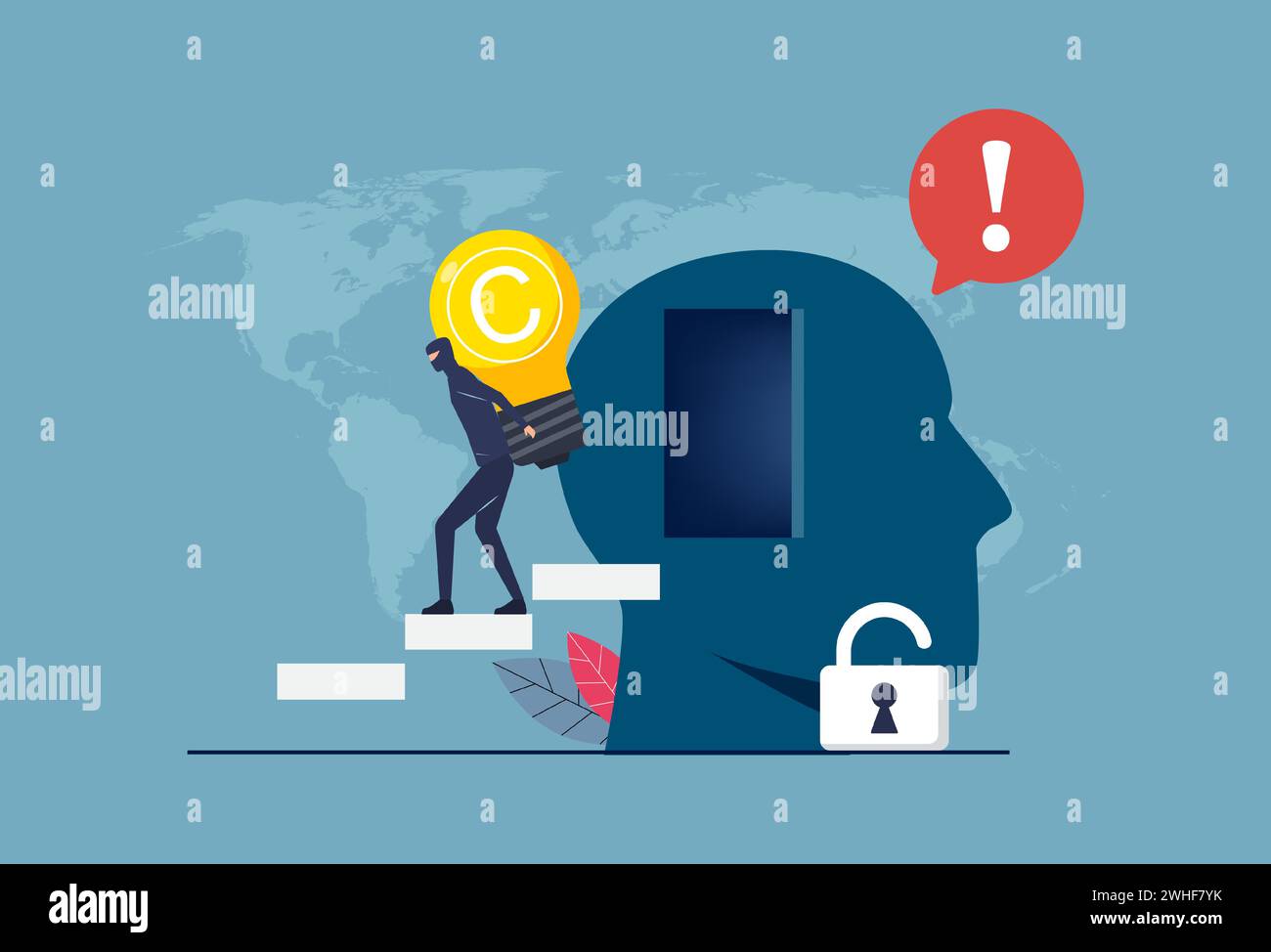 Copyright infringements concept. Someone stealing copyright ...