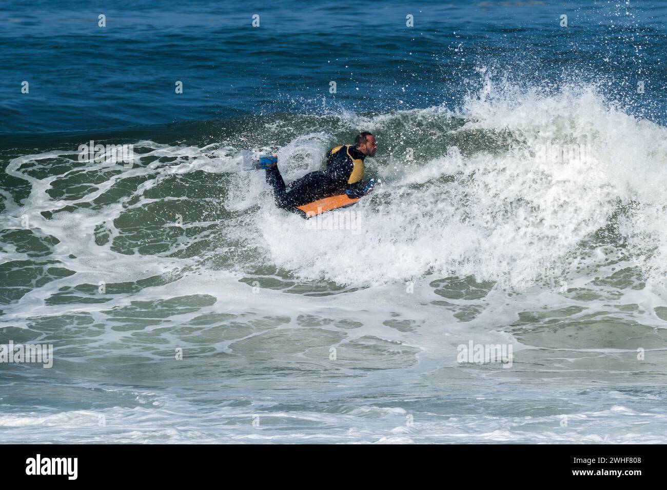 Bodyboarder in action Stock Photo - Alamy