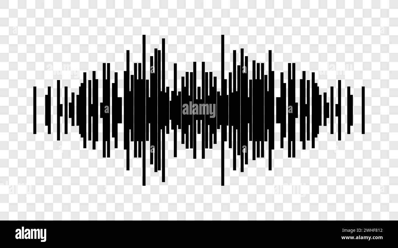 sound waves and music in black Stock Vector Image & Art - Alamy