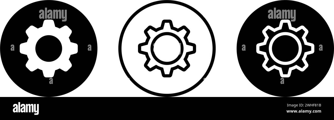 simple icon of settings button Stock Vector Image & Art - Alamy