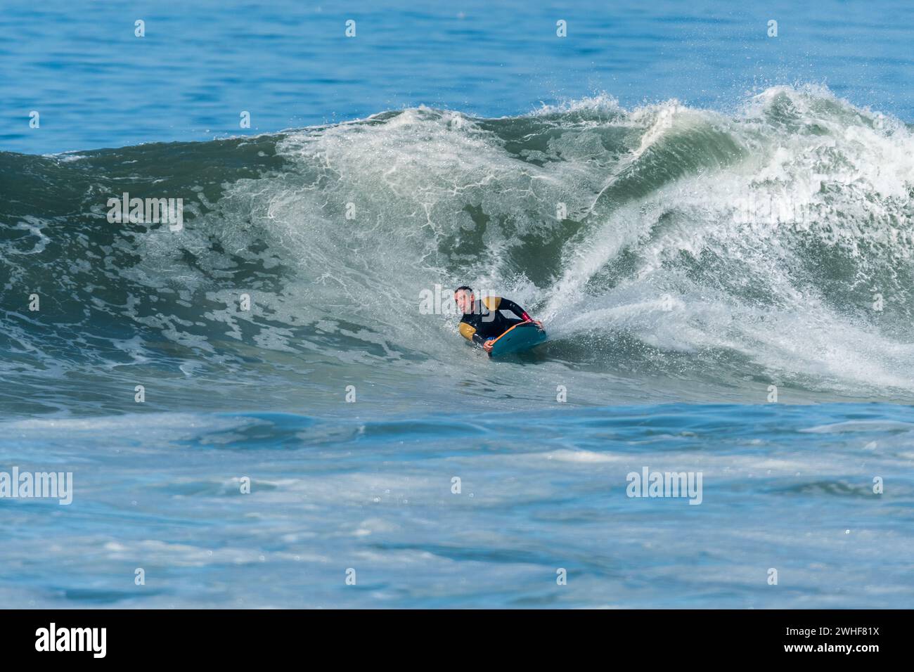 Bodyboarder in action Stock Photo - Alamy