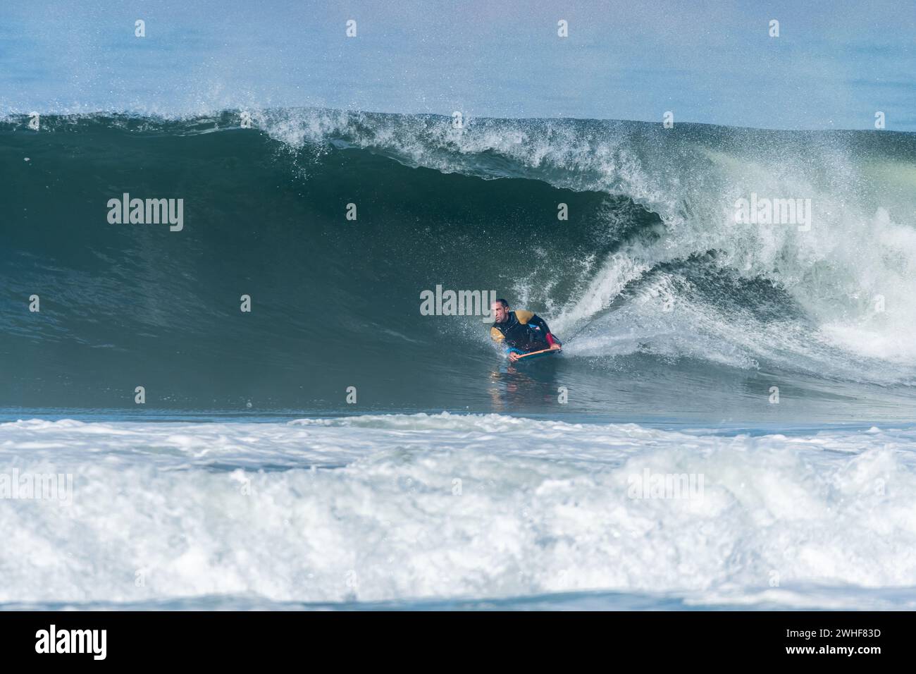 Bodyboarder in action Stock Photo - Alamy