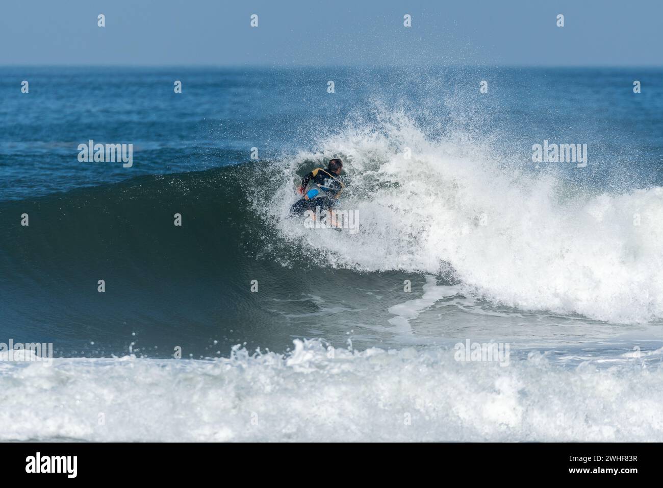 Bodyboarder in action Stock Photo - Alamy