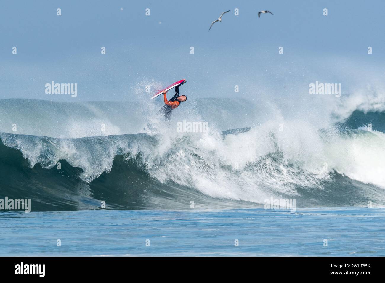 Bodyboarder in action Stock Photo - Alamy