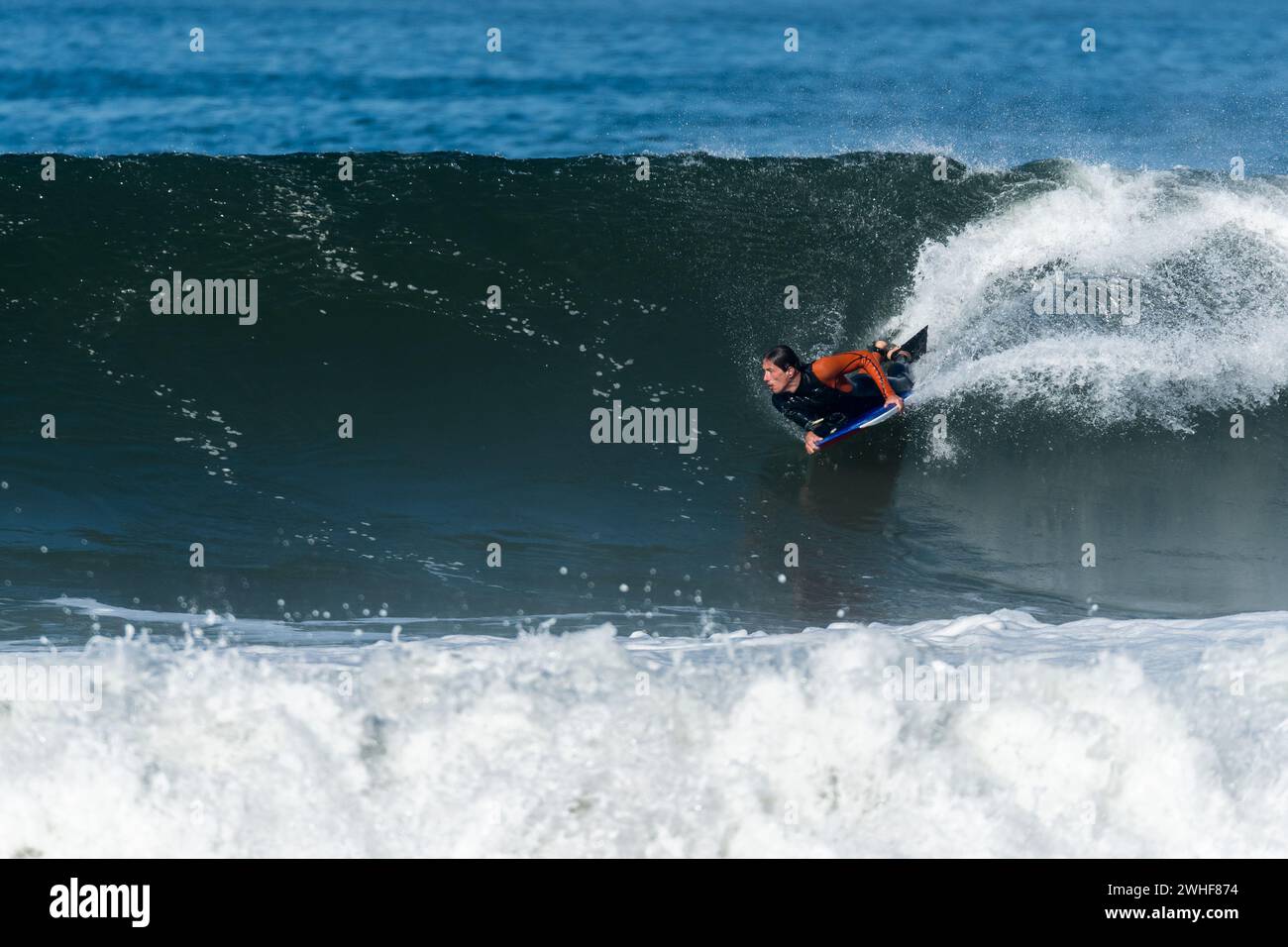 Bodyboarder in action Stock Photo - Alamy