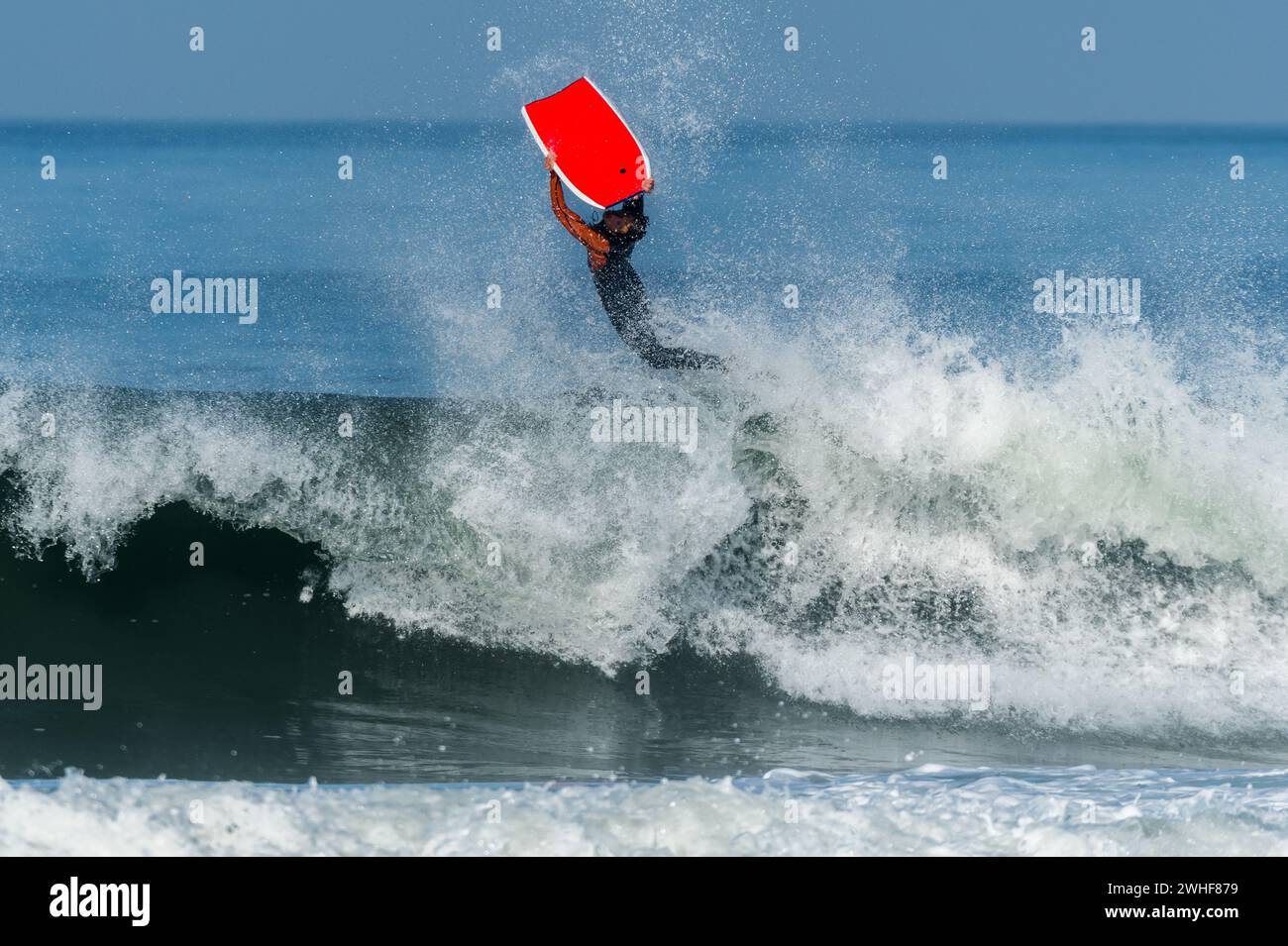 Bodyboarder in action Stock Photo - Alamy