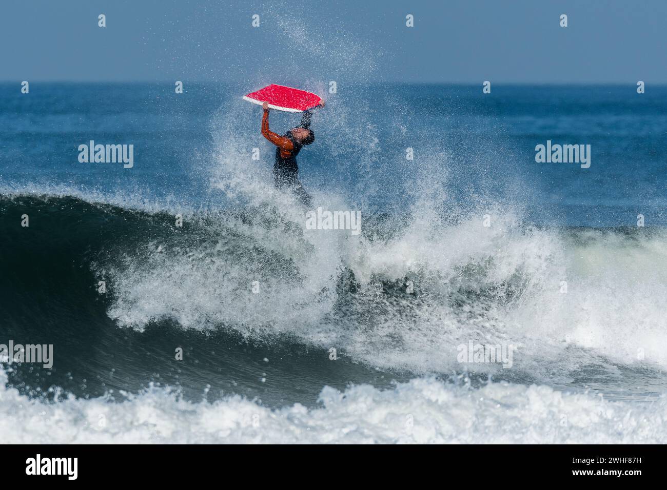 Bodyboarder in action Stock Photo - Alamy