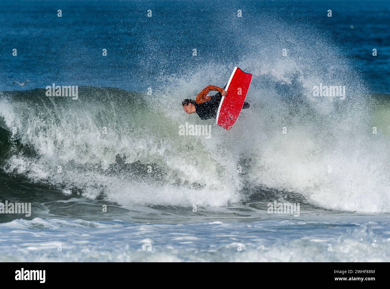 Bodyboarder in action Stock Photo - Alamy