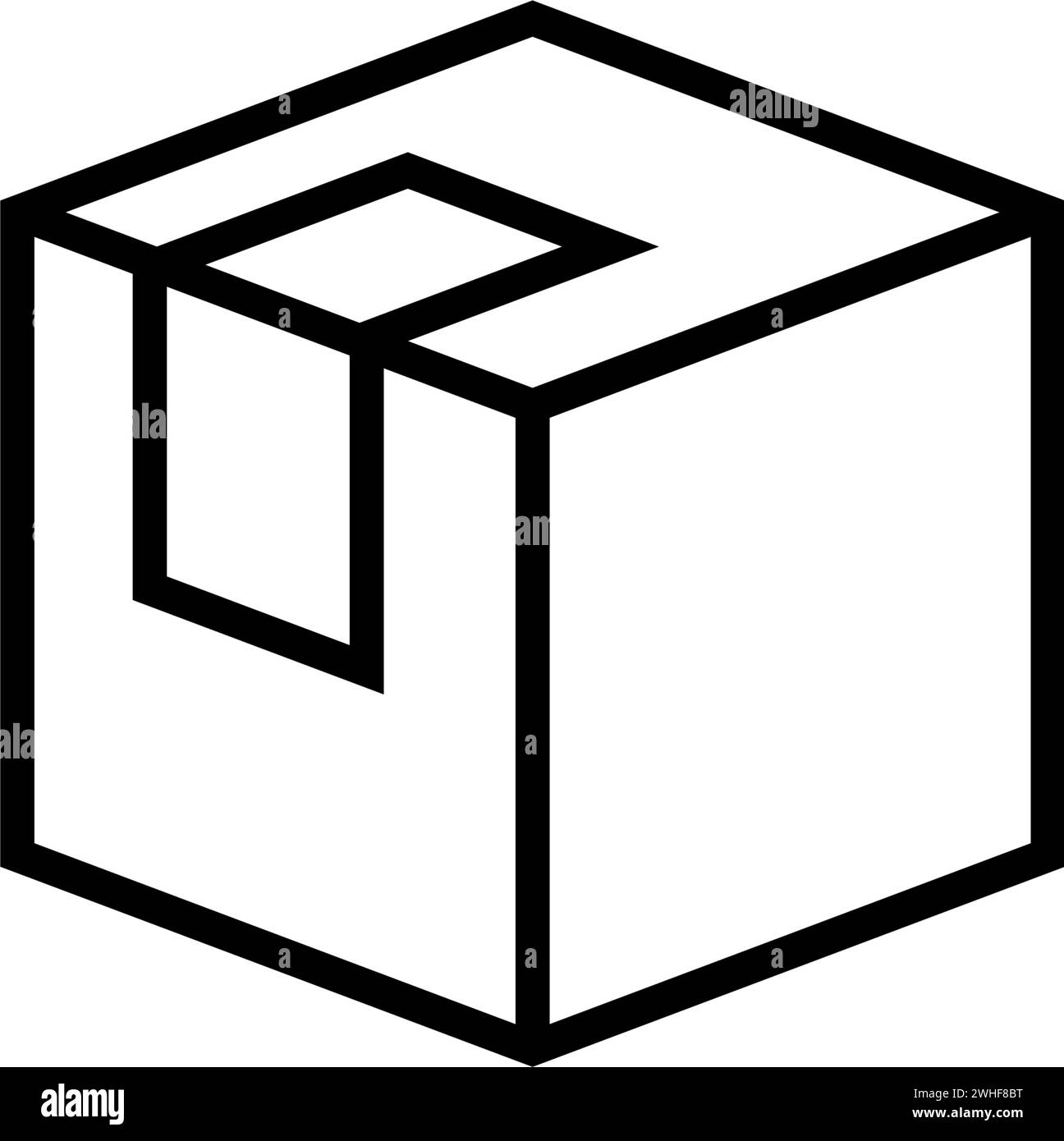 simple icon of goods delivery box Stock Vector Image & Art - Alamy