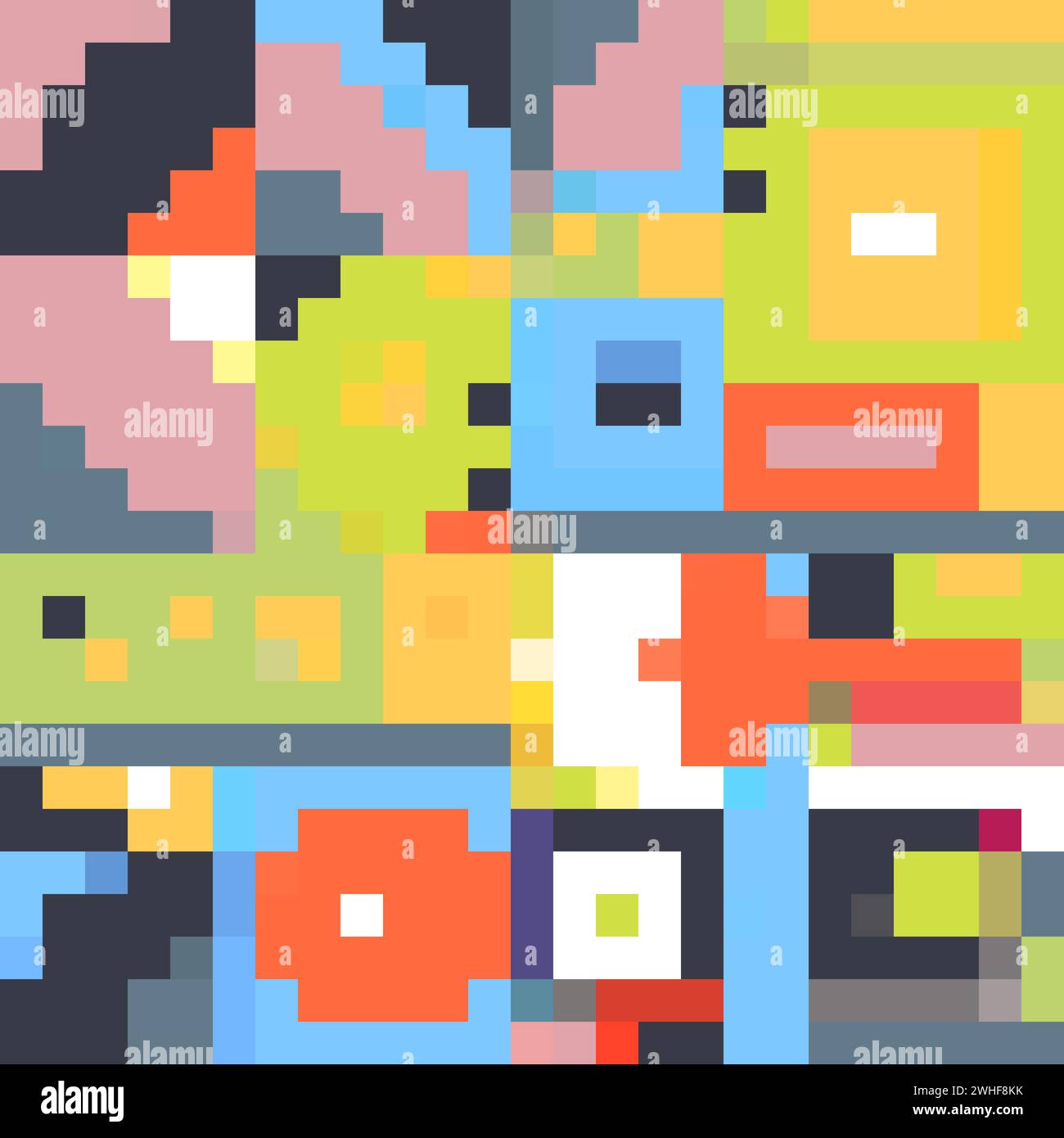 Abstract background. Pixel style. Eco pattern. Mosaic art with squares ...