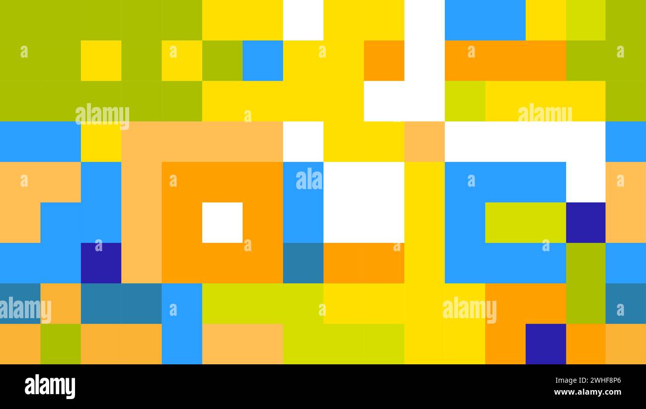 Abstract modern background with pixels pattern. Child style Stock ...